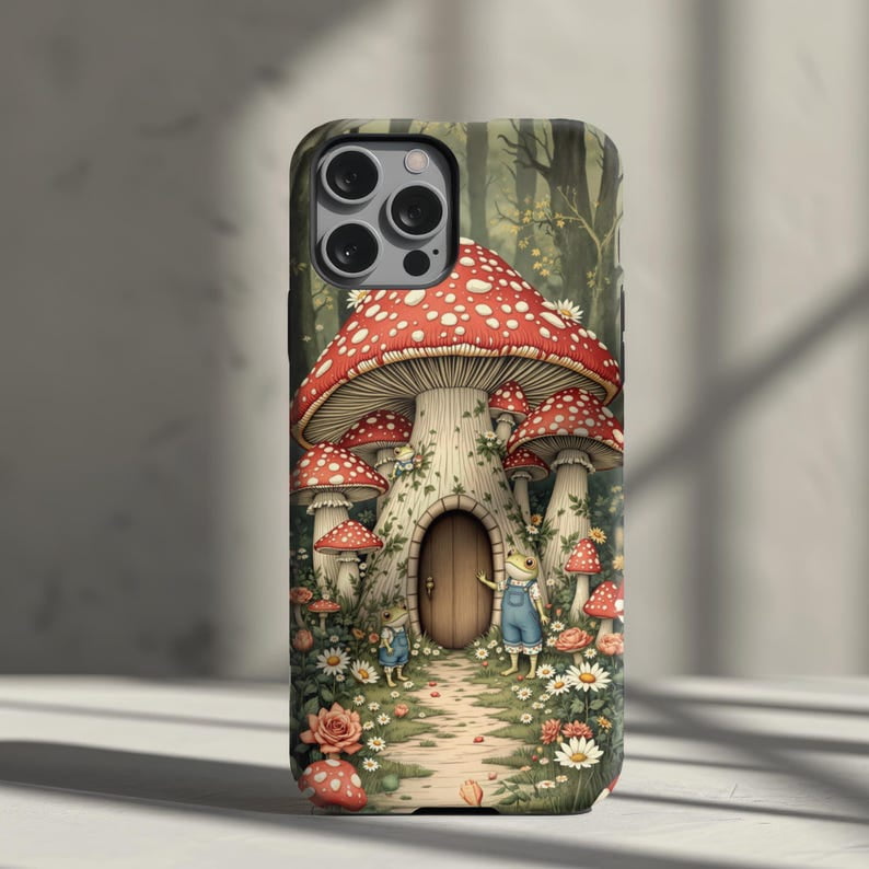 Cute Frog Cottagecore Mushroom Forest Fantasy Phone Case Compatible ...