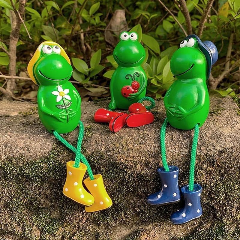 Cute Frog Garden Decor for Outside, Funny Resin Garden Statues Yard ...