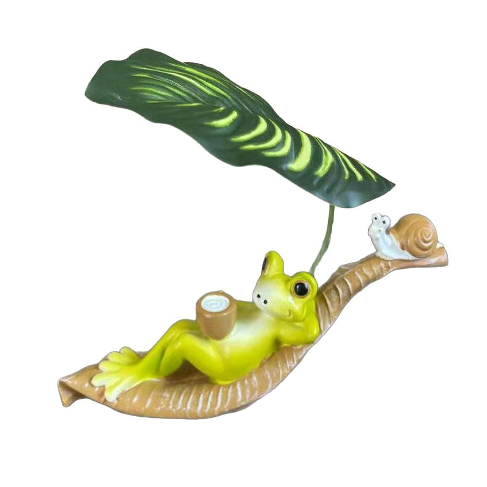 Cute Frog Garden Statue,Decorative Frog Pond Statue,Resin Frogs Hold ...
