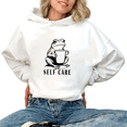 Cute Frog Graphic Sweatshirt Print Hoodie White Self Care Coffee S-2XL ...