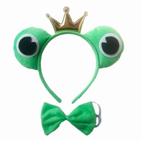 Cute Frog Hairband and Cartoon Collar Stage Prince Headdress for Stage ...