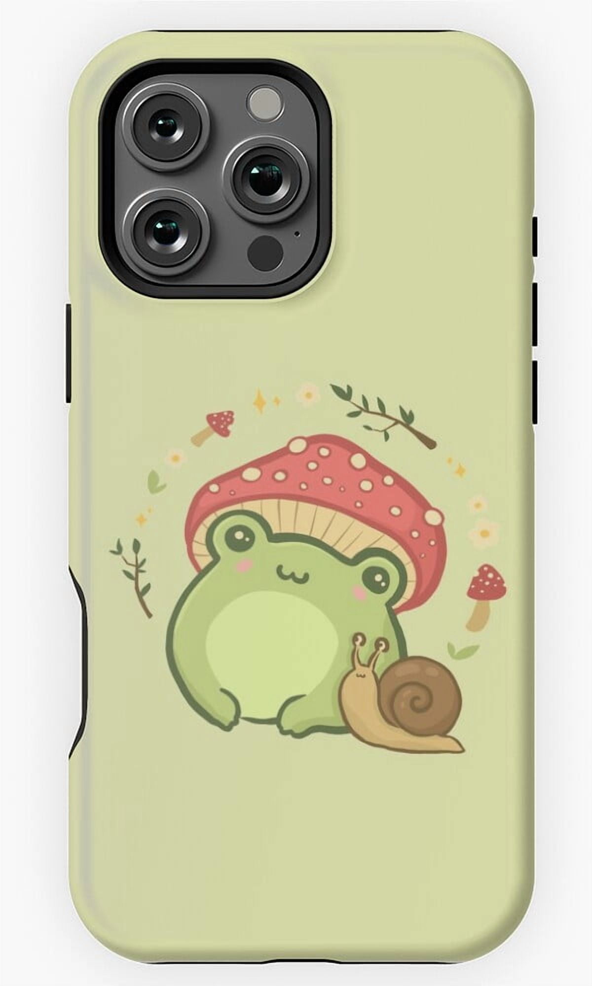 Cute Frog Mushroom Snail Cottagecore Vibe iPhone 11–16 Pro Max ...
