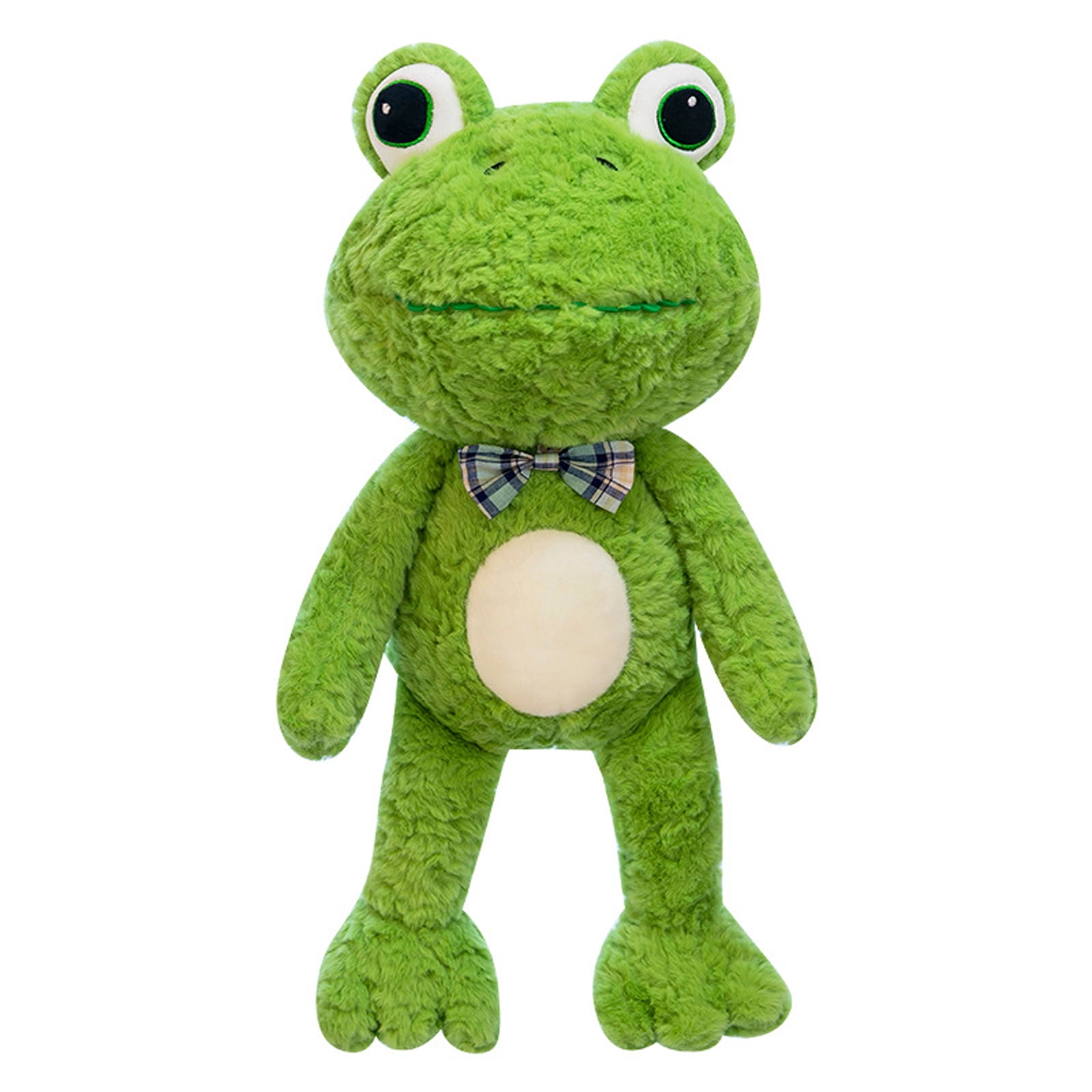 Cute Frog Plush Toy with Bow Tie Accent Soft Huggable Stuffed Animal ...