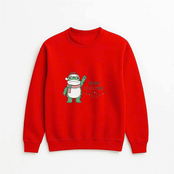 Cute Frog Resistmas Holiday Playful Festive Winter Fun Graphic ...