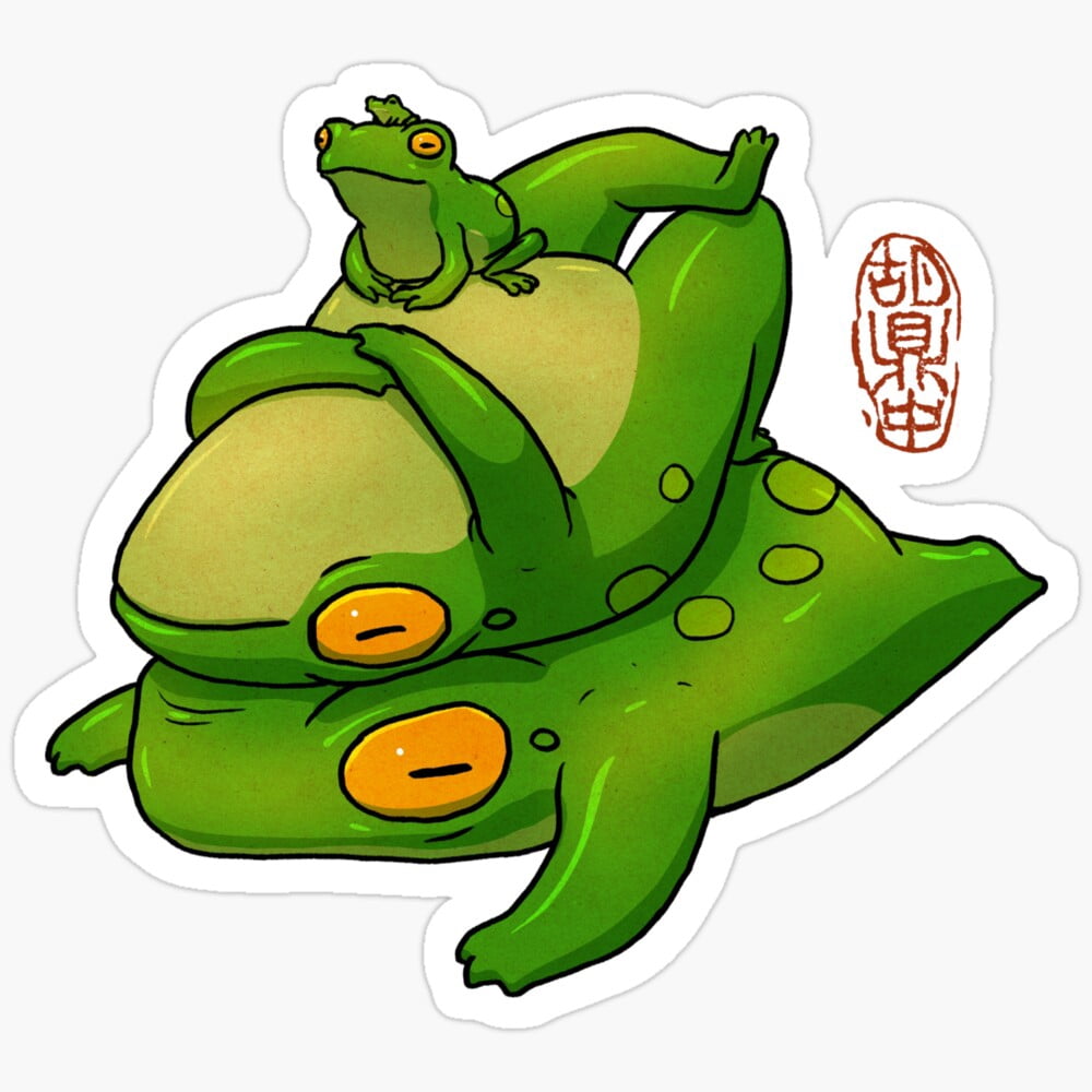 Cute Frog Stack Family Stickerphone Decal Water Bottle Stickers, Vinyl ...