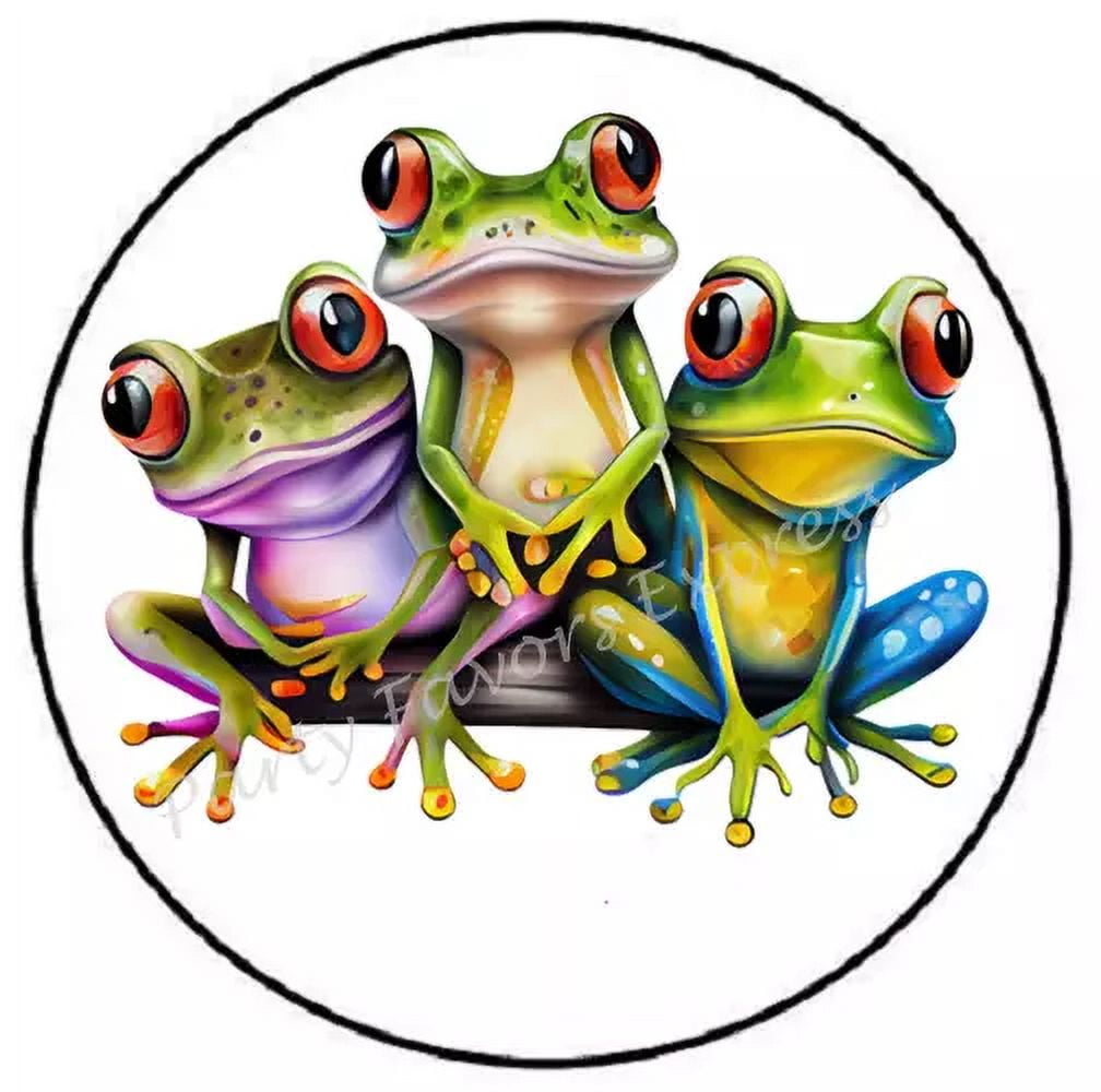 Cute Frog Trio Sticker Party Favors Sticker Envelope Seals Labels ...