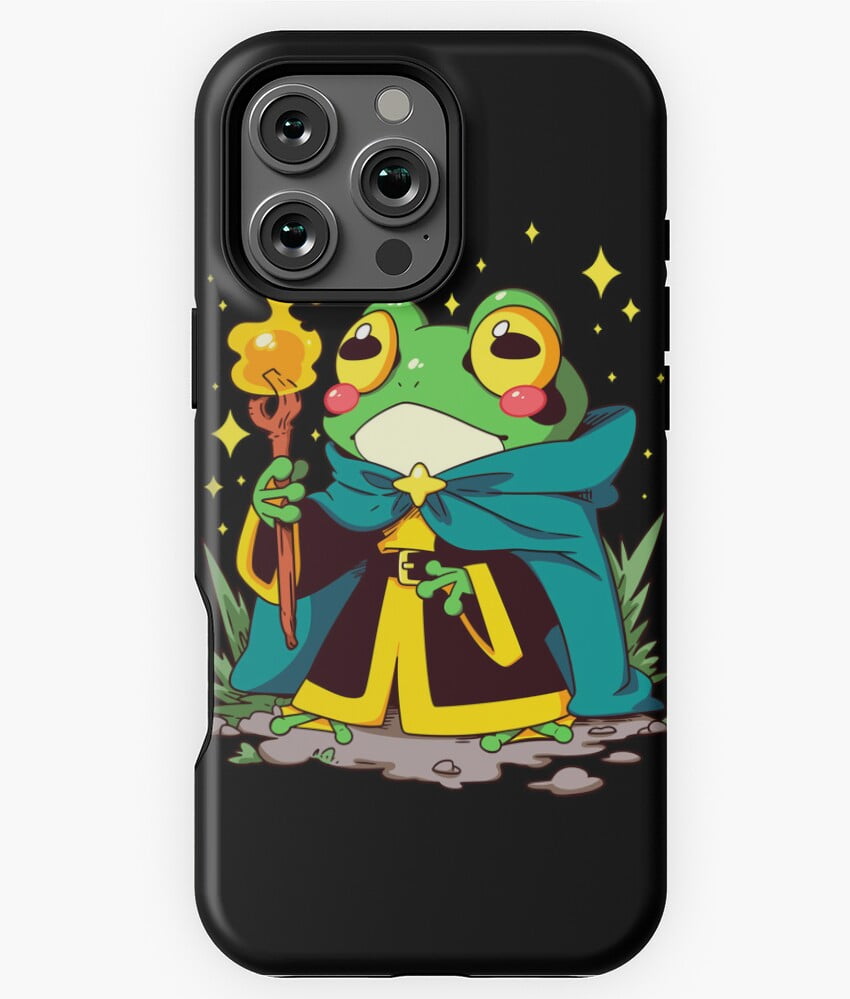 Cute Frog Wizard Magical Amphibian Phone Case for iPhone 16 15 14 13 12 ...