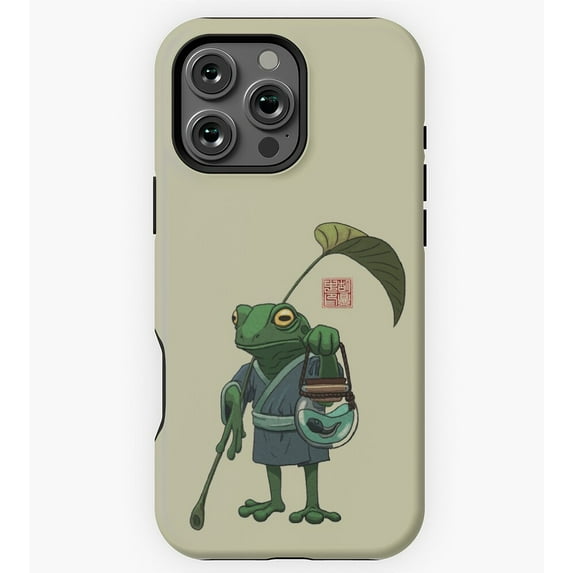 Cute Frog and His Son GA015 Phone Case for iPhone 11 to 17 Pro Max ...