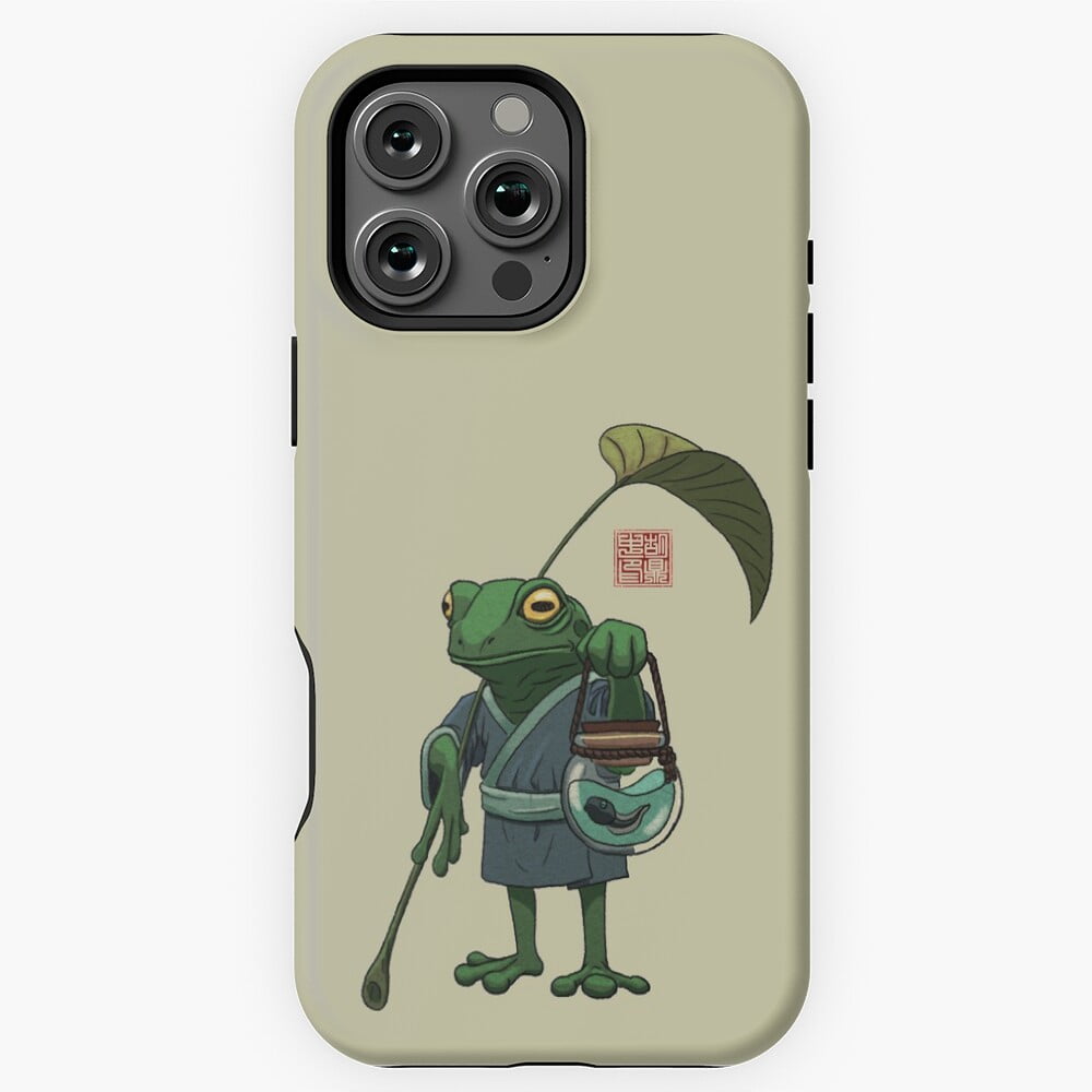 Cute Frog and His Son Phone Case for iPhone 16 15 14 13 12 11 Pro Max ...