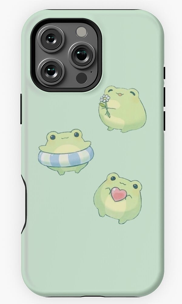 Cute Frogs Cartoon Amphibian Animal Pattern iPhone 11–16 Pro Max ...