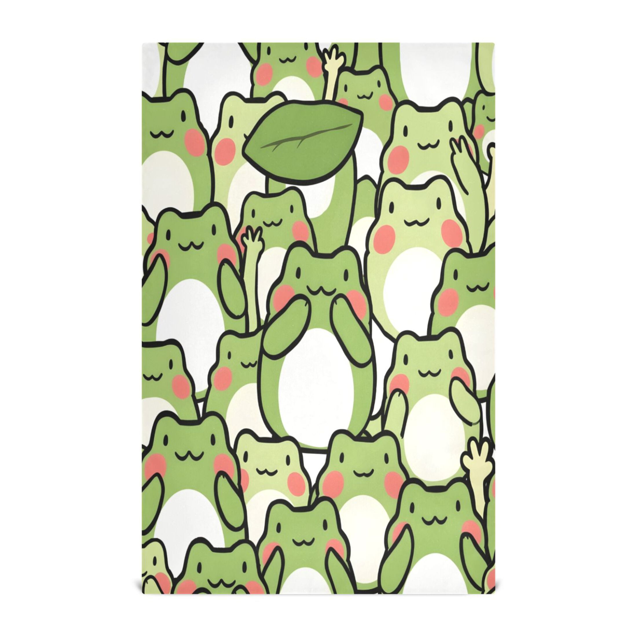 Cute Frogs Kitchen Towels Dishcloth Decorative Waffle Towels Multi Use ...