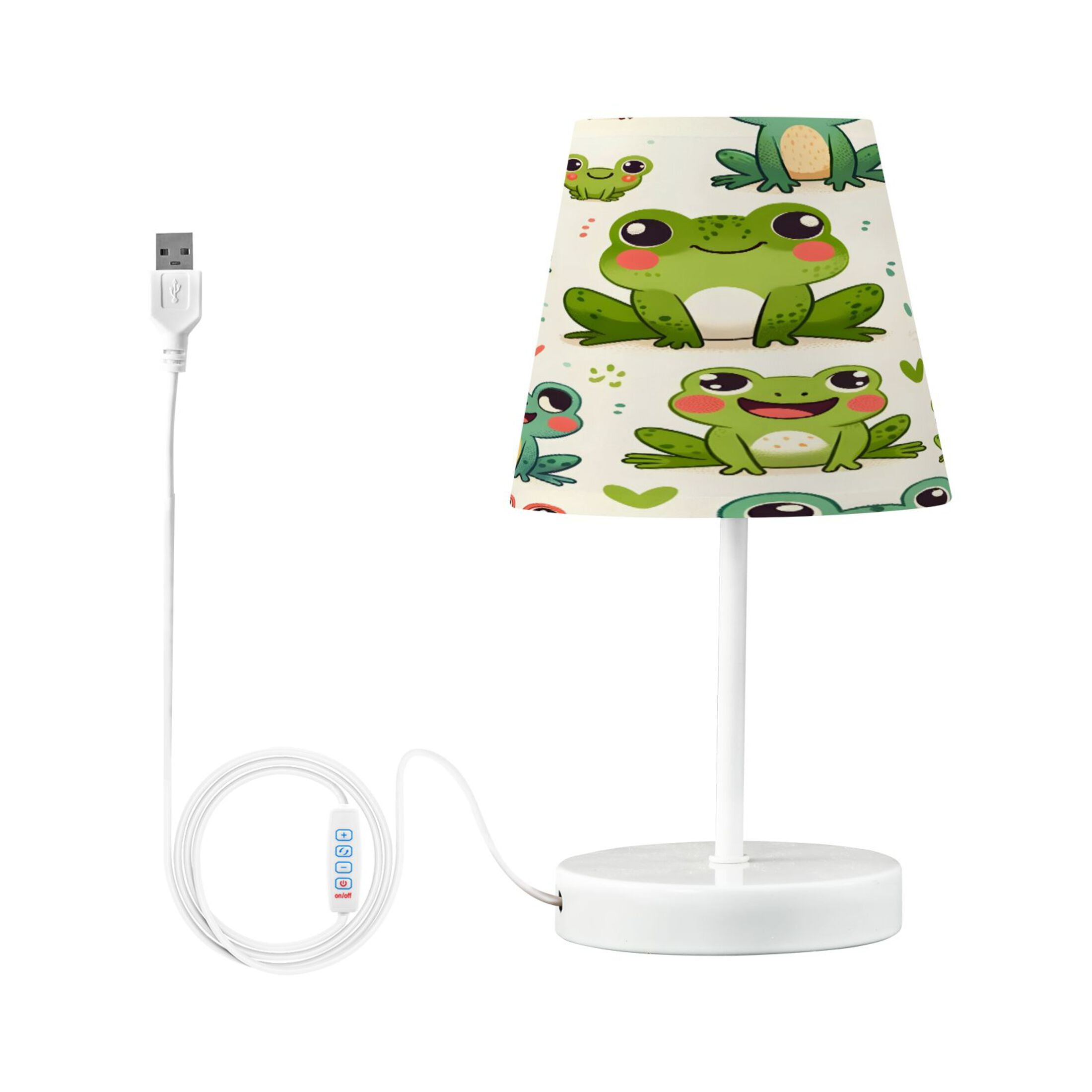 Cute Frogs and Heart Desk Lamp LED Table Nightstand Lamps with 3 Color ...