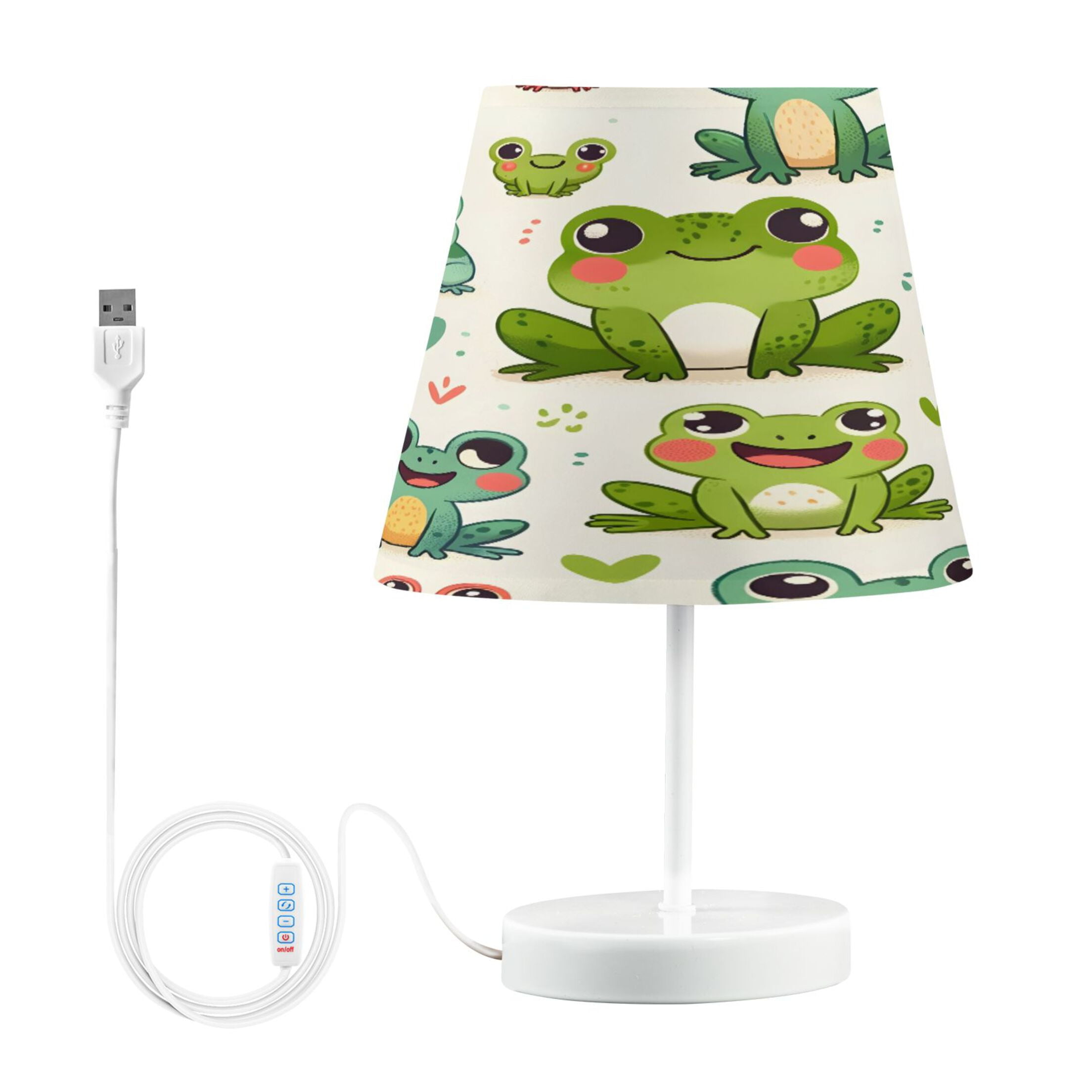 Cute Frogs and Heart Desk Lamp LED Table Nightstand Lamps with 3 Color ...