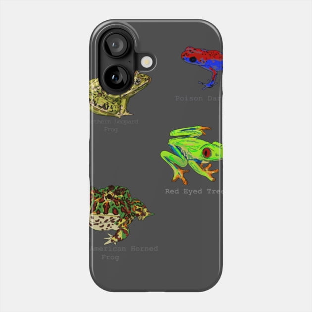 Cute Frogs on Lily Pads Pattern Phone Case for Apple iPhone 11-17 ...