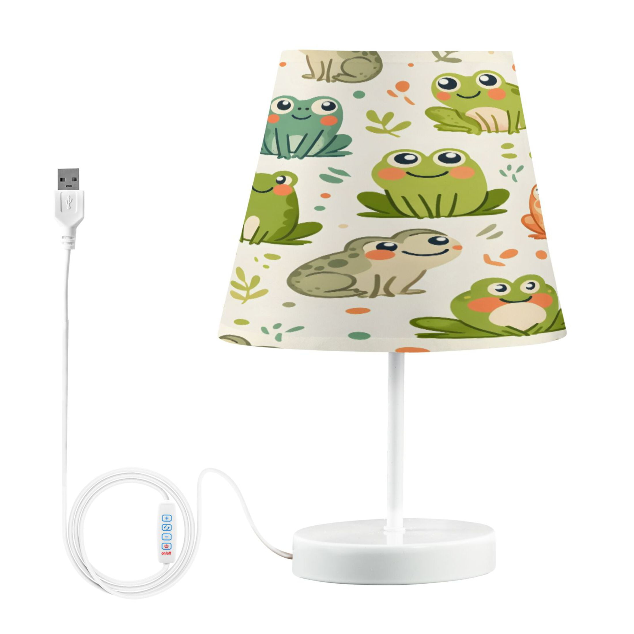 Cute Frogs with Leaf Desk Lamp LED Table Nightstand Lamps with 3 Color ...