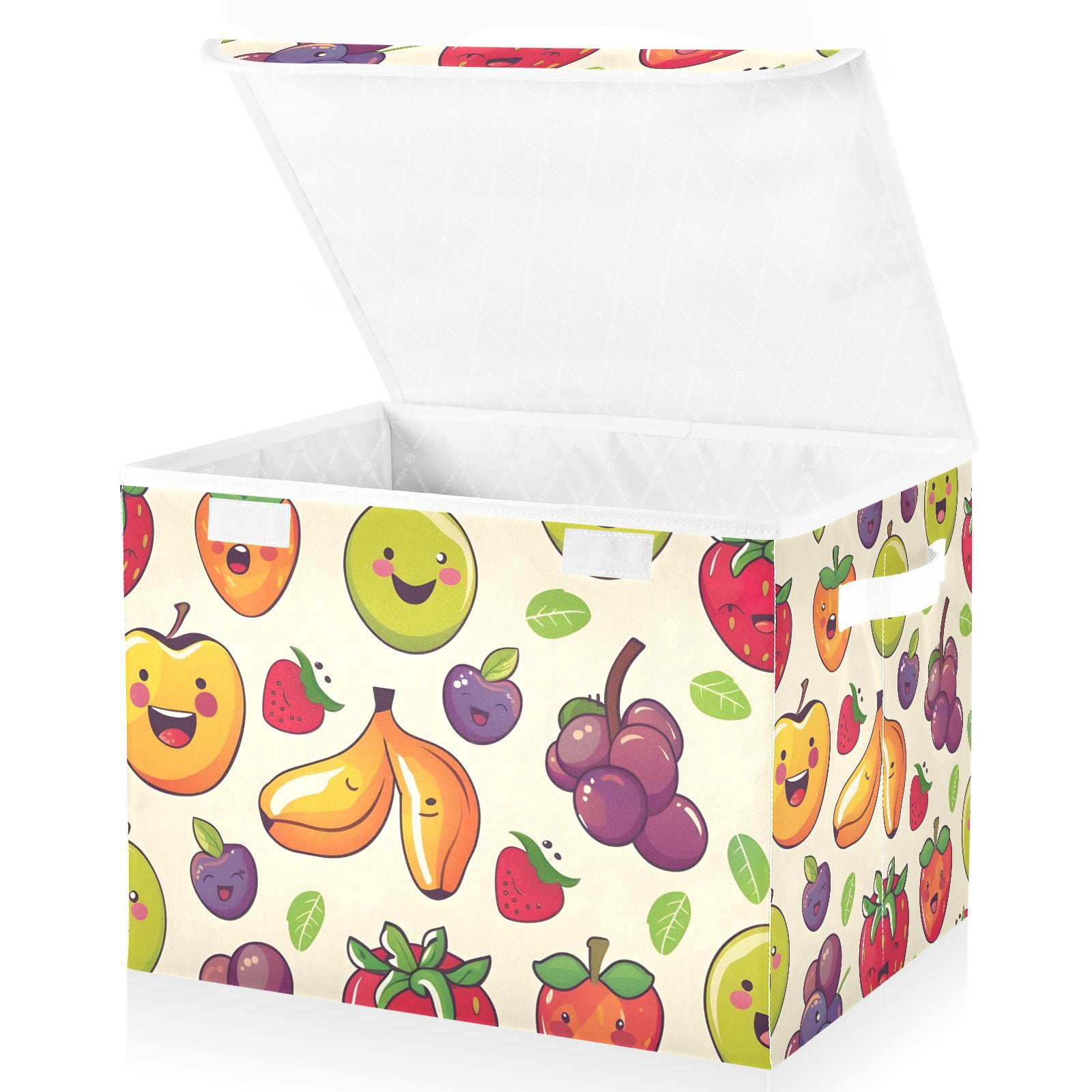 Cute Fruit Cartoon Storage Basket for Shelves Foldable Container ...