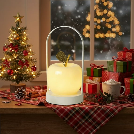 Cute Fruit Glass Night Light, Christmas Birthday Gift, Amber Warm LED ...