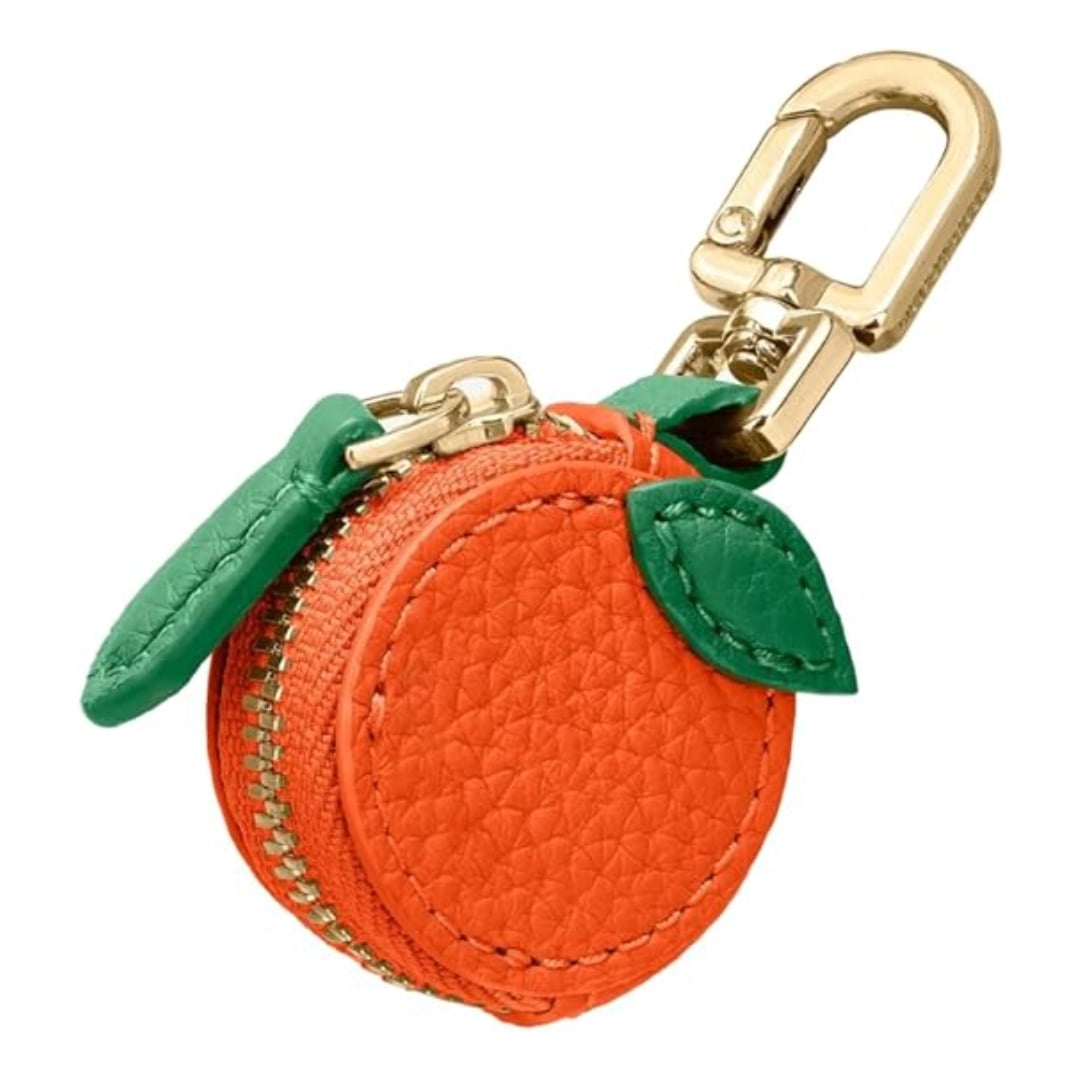 SITIEDAN Cute Fruit Leather Bag Charm, Strawberry Keychain with Zipper ...