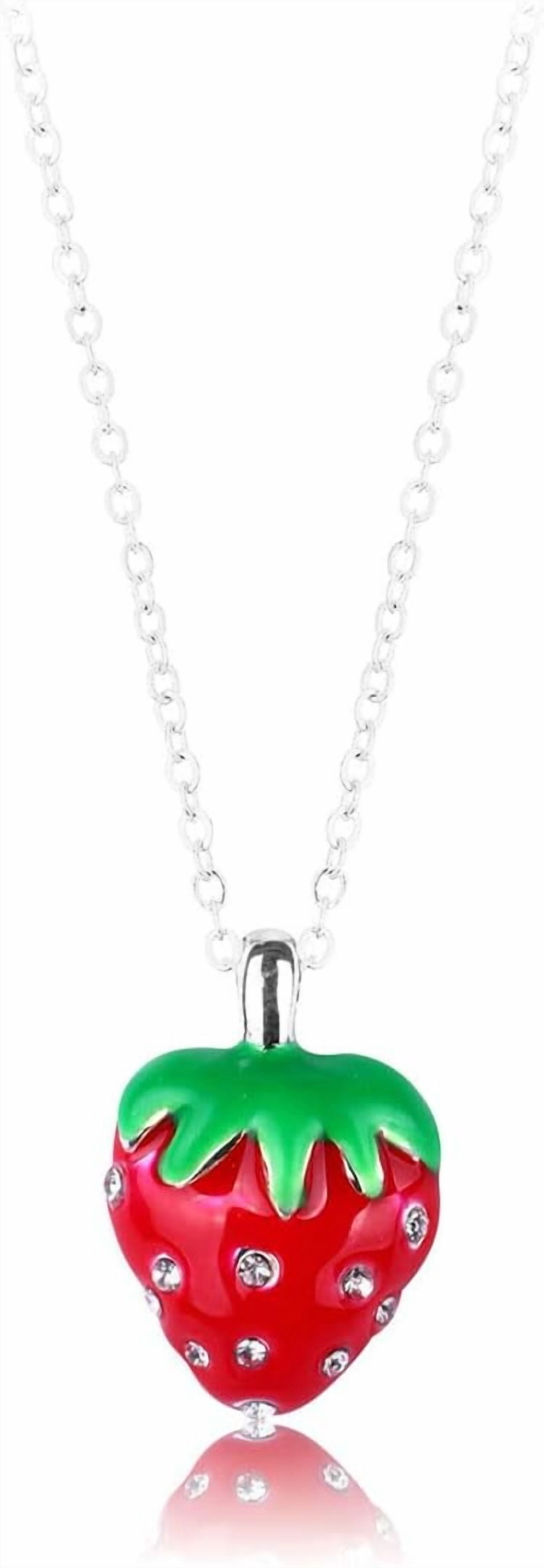 Cute Fruit Necklace Series Crystal Watermelon Pendant Necklace for ...