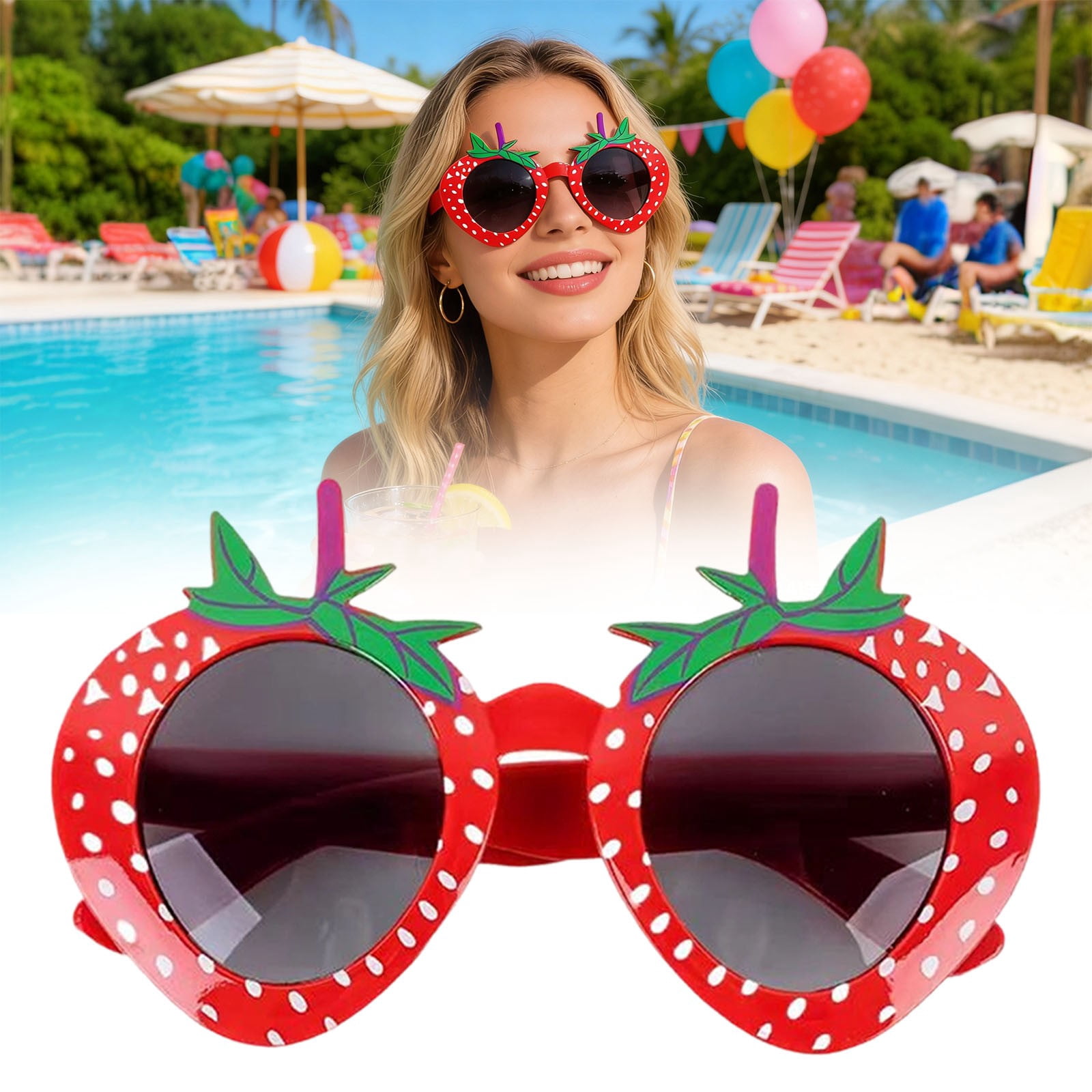 Cute Fruit Shaped Summer Beach Sunglasses, Fun Style Glasses for Kids ...