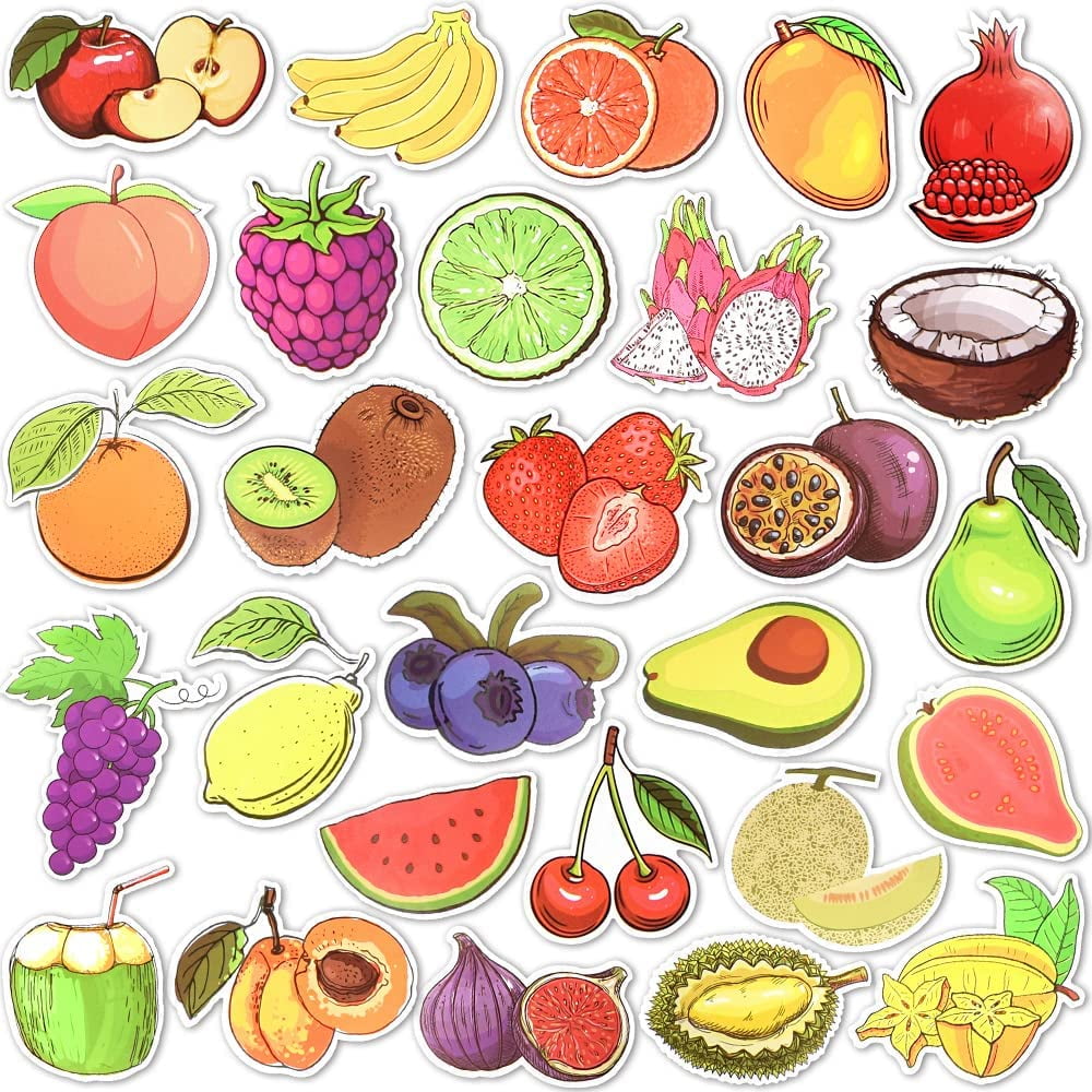 Cute Fruit Stickers for Kids Cute Fruit Stickers for Water Bottles ...