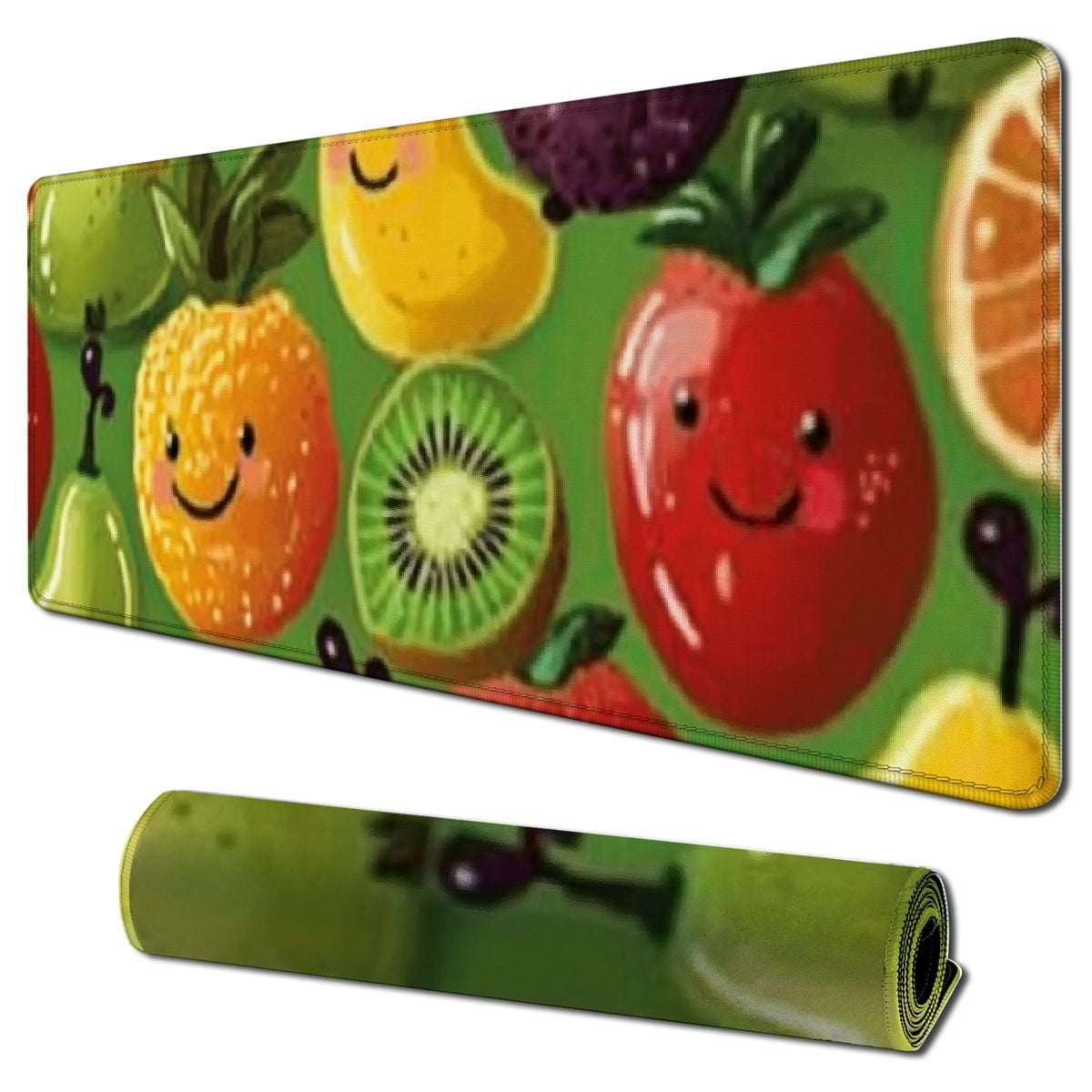 Cute Fruits Large Mouse Pad Gaming Mousepad Non-Slip Rubber Base Desk ...