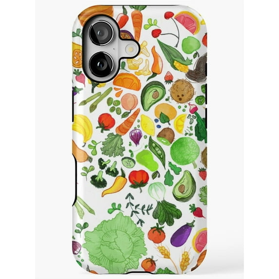 Cute Fun Colorful Fruit And Veggies Artistic Phone Case for iPhone 11 ...