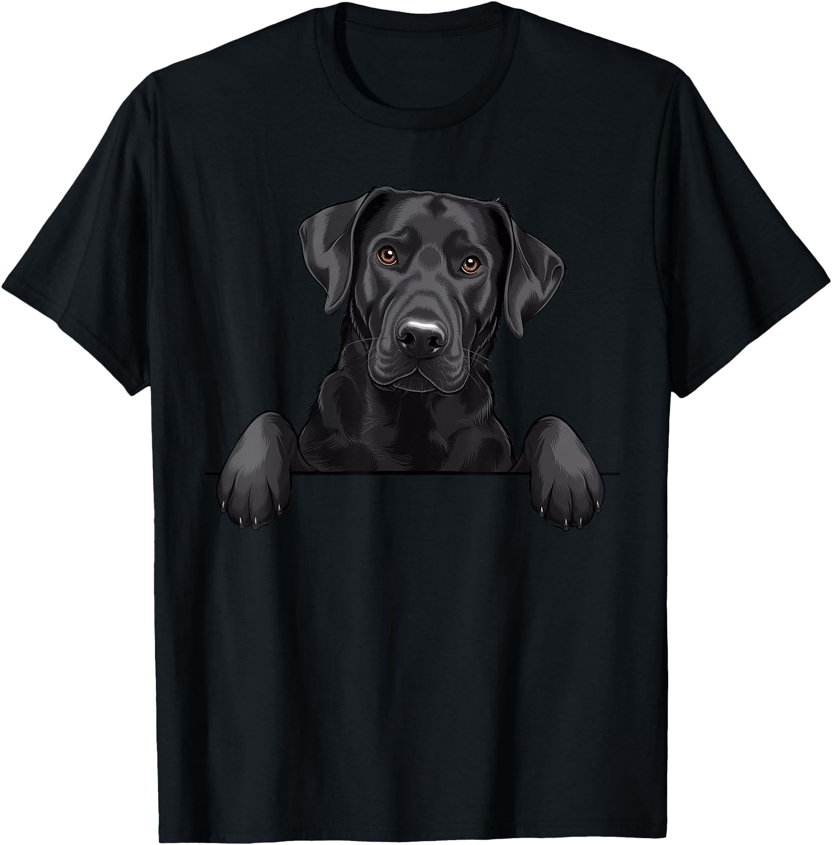 Cute Funny Black Labrador Peeking Puppy Lab Dog Lover T-Shirt for Men ...