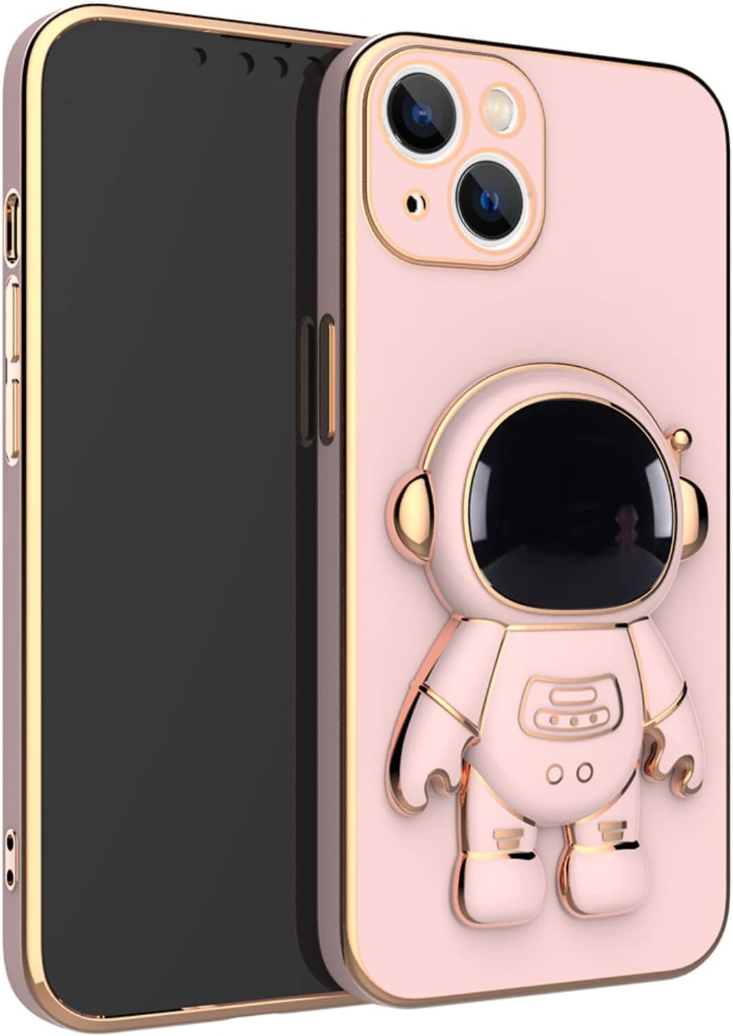 Cute Funny Cartoon Astronaut Phone Case with Creative Foldable Stand ...