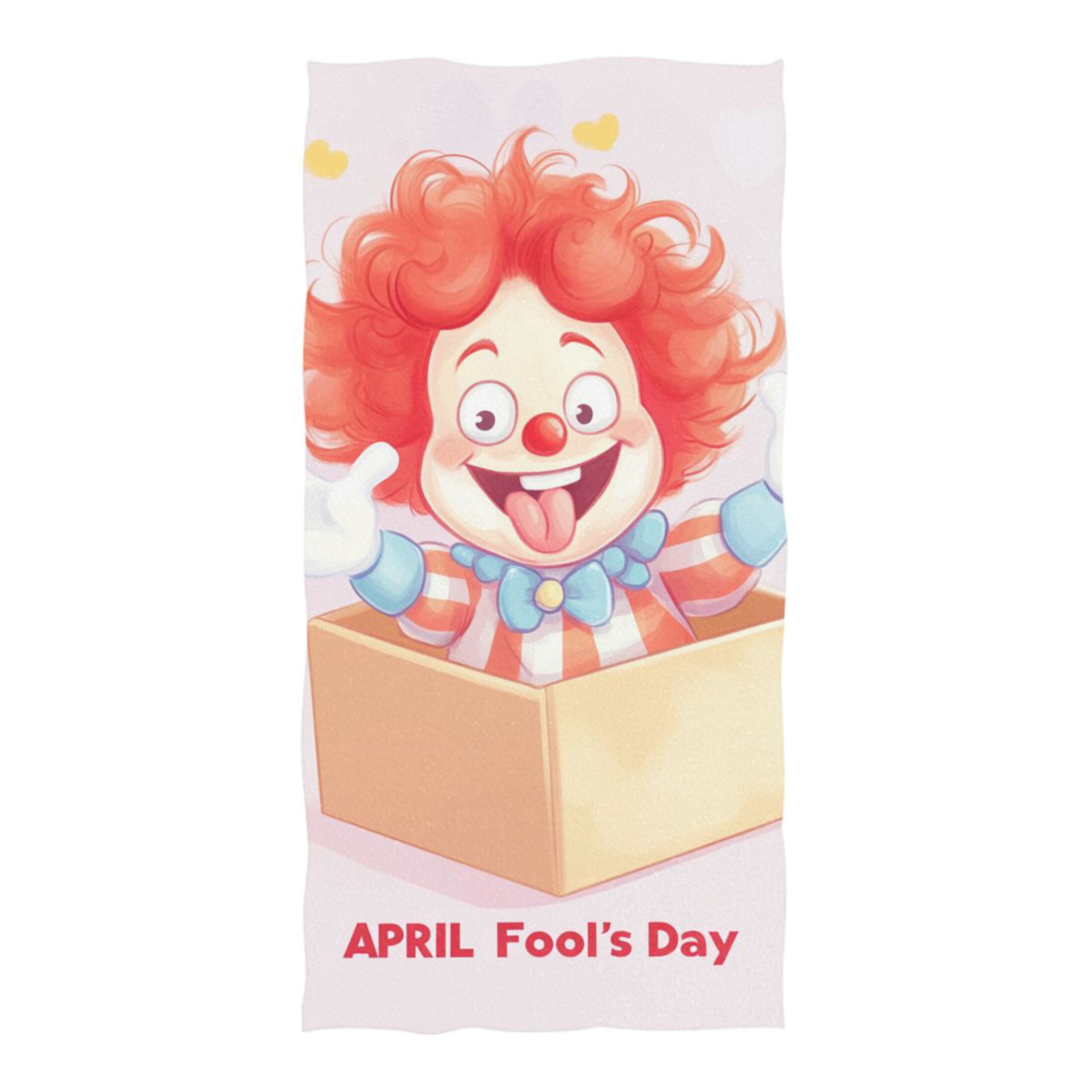 Cute Funny Clown April Fools Day Beach Towel Yoga Mat Quick Drying Bath ...