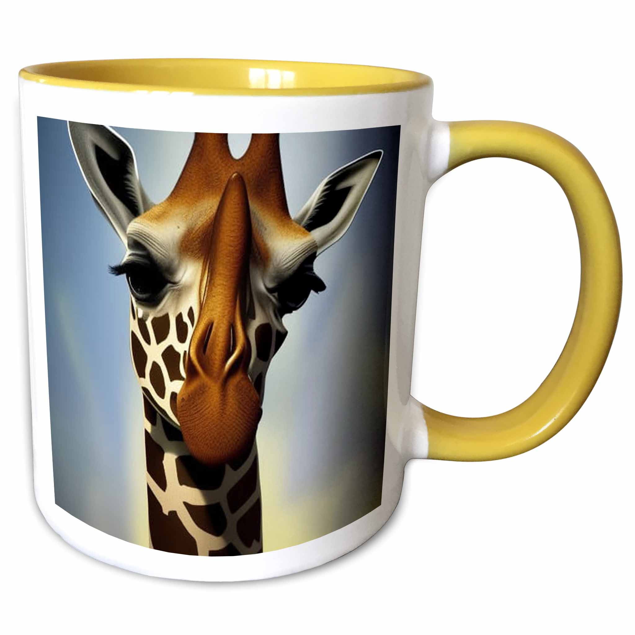 3drose, Cute Funny Cool Giraffe Art for Giraffe Lovers, 15oz Two-tone ...