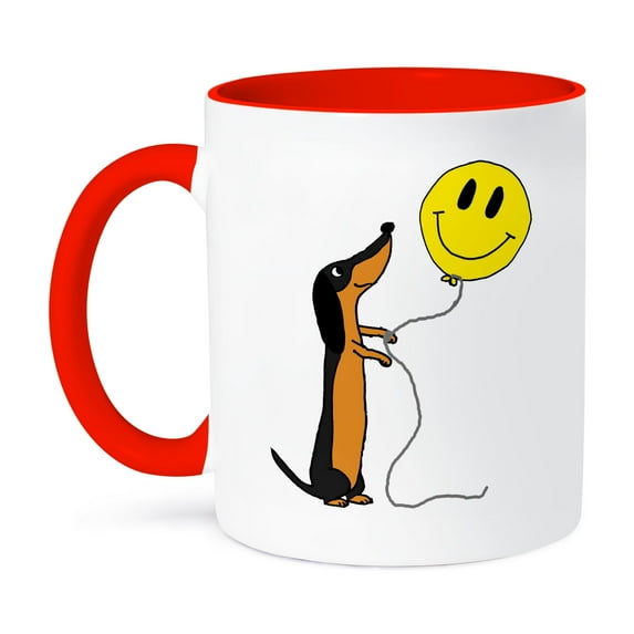 3dRose, Cute Funny Dachshund Dog with smiling face Balloon Cartoon ...