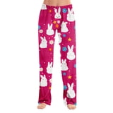 Cute Funny Easter Bunny Patterns Women's Pajamas Pants Wide Leg Cotton ...