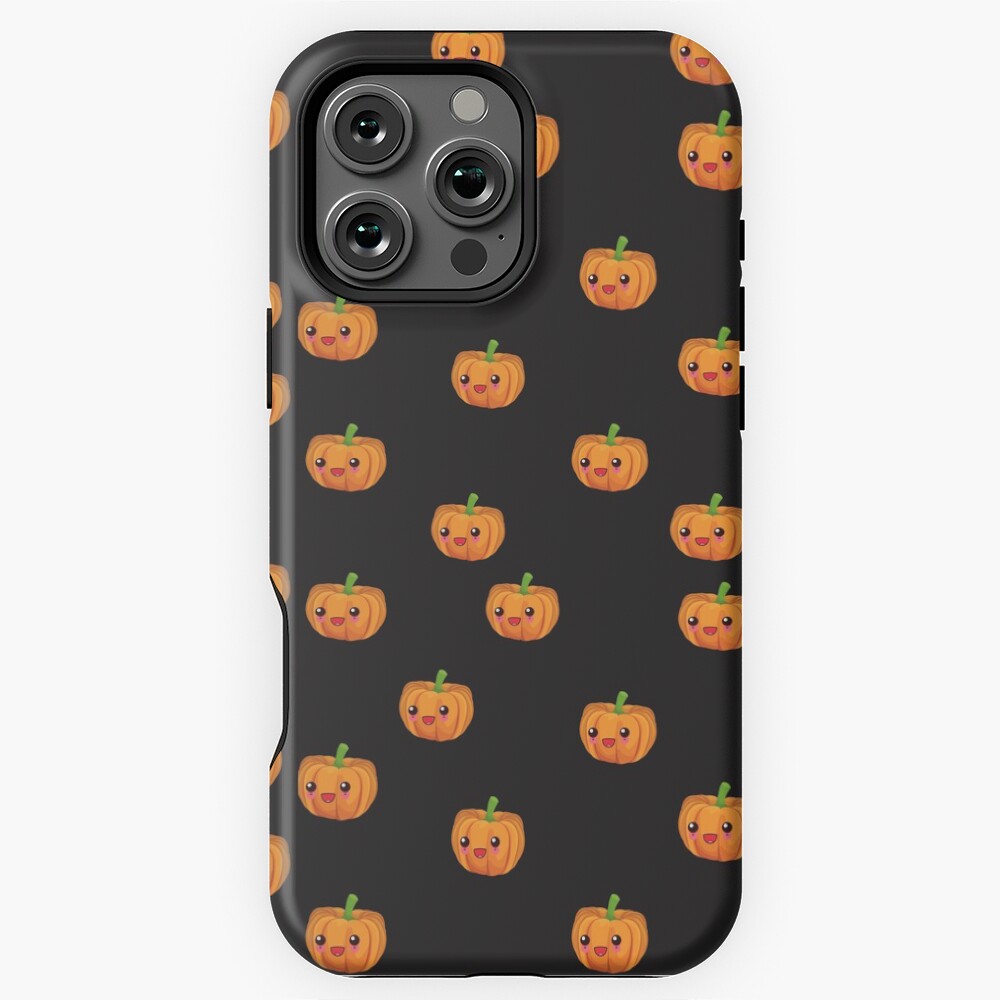 Cute Funny Halloween Fall Orange Scary Pumpkin Phone Case for iPhone 16 ...