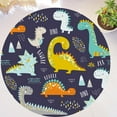Cute Funny Kids Dinosaurs Pattern Round Rug Carpet for Boy Room Decor ...