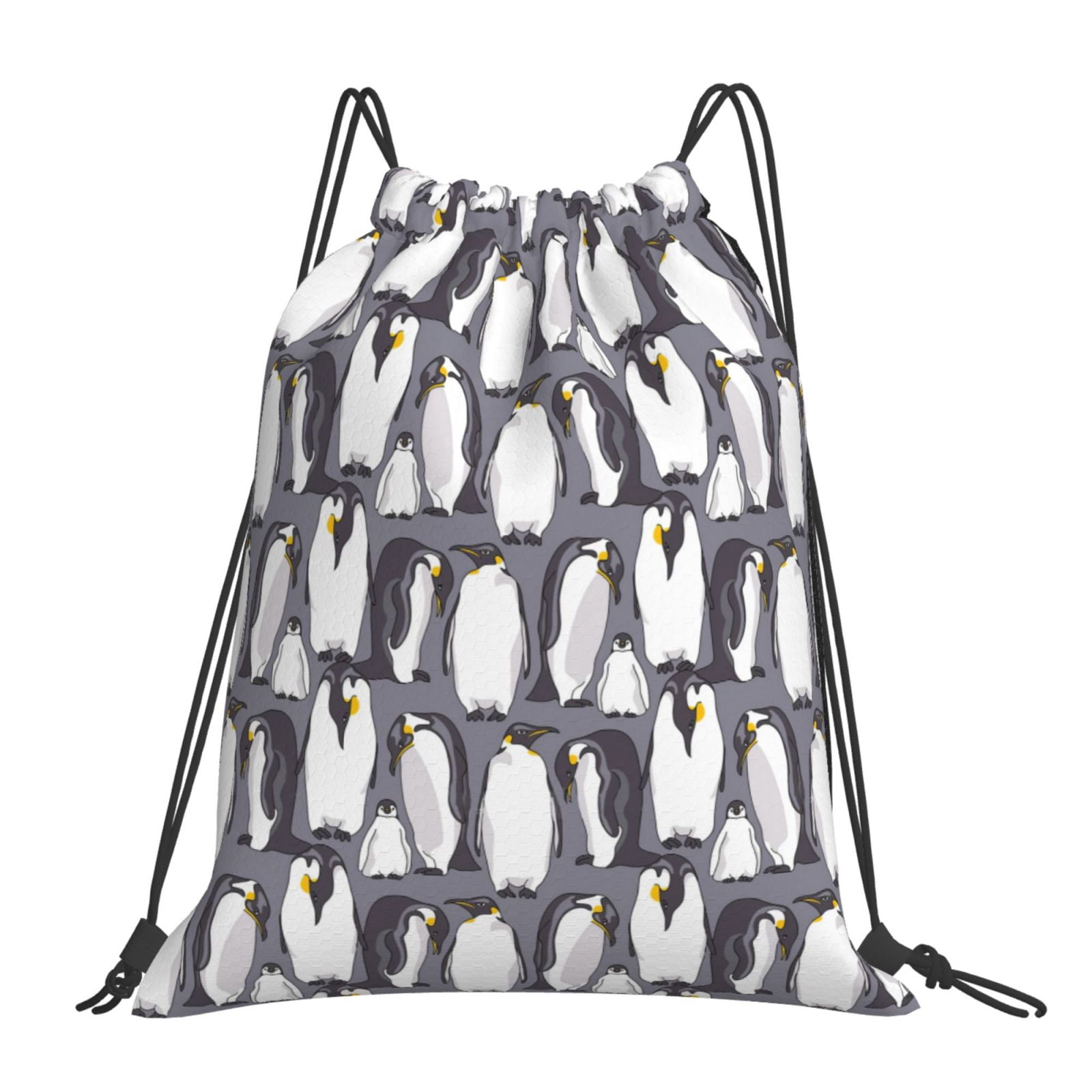 Cute Funny Penguin Pattern Drawstring Bags Gym Sack Durable Waterproof ...
