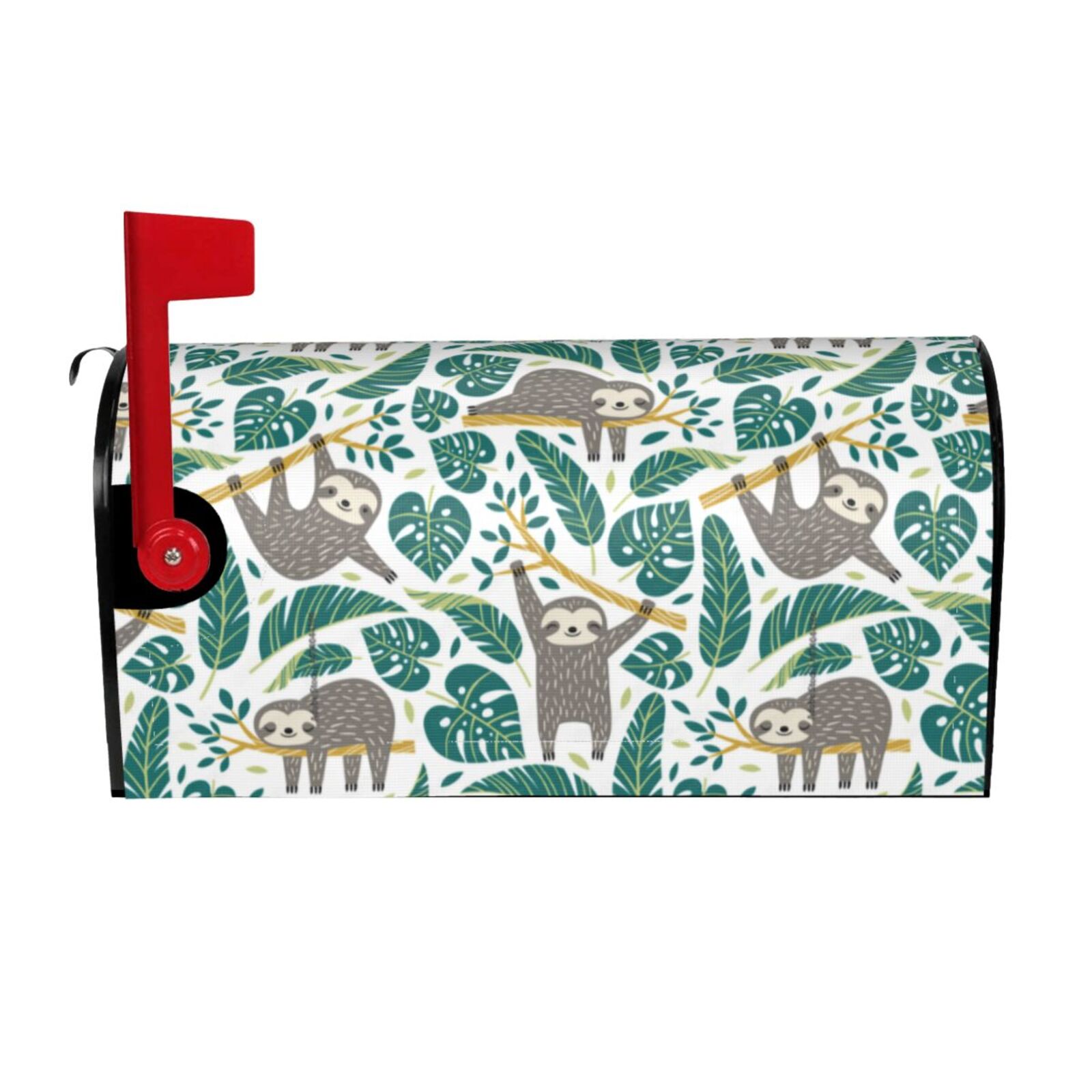Cute Funny Sloth On Tree Pattern Mailbox Decoration Protective Covers ...