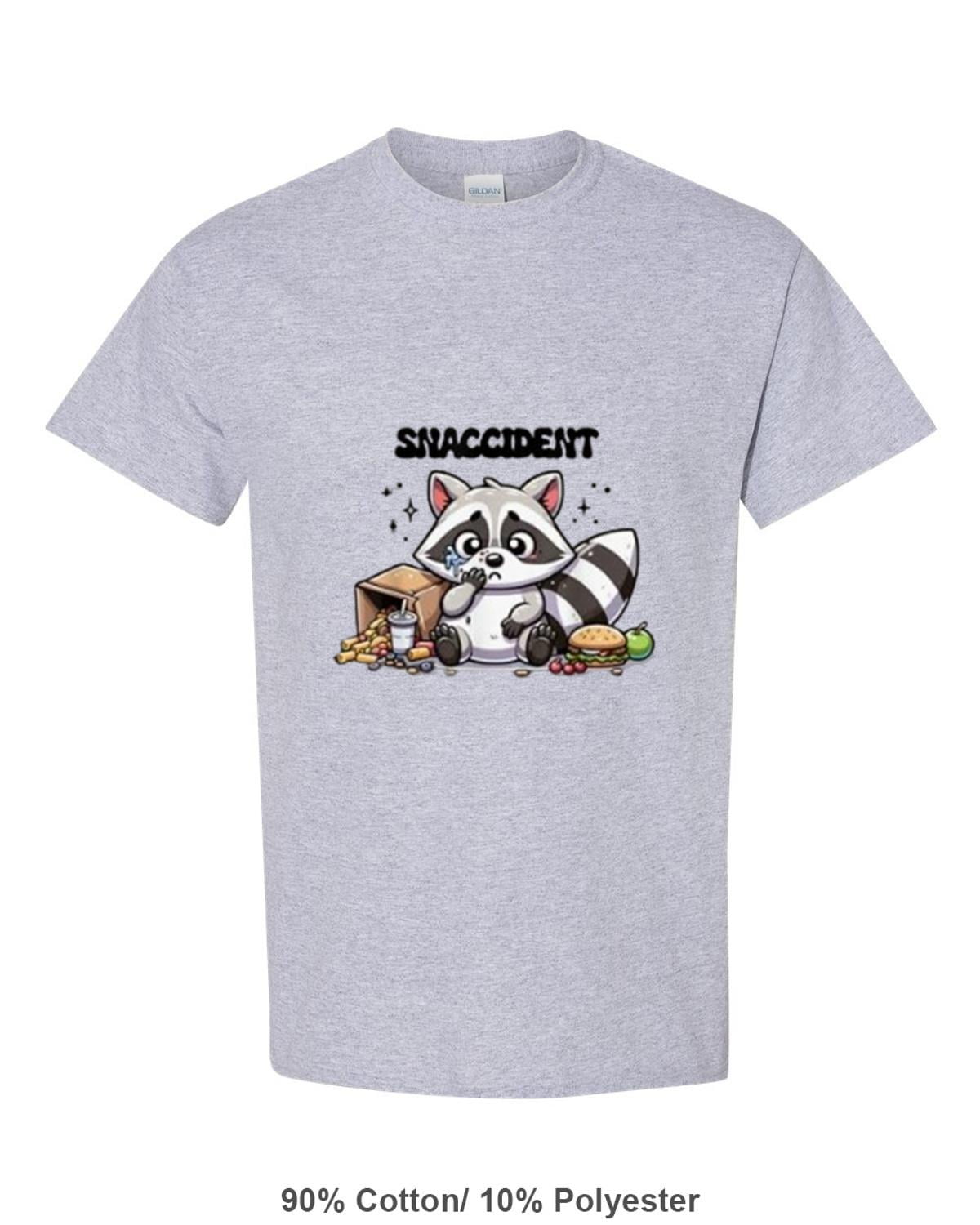 Cute Funny Snaccident Snack Lover Food Oops Accident T-Shirt, for men & women, up to size 5XL ...