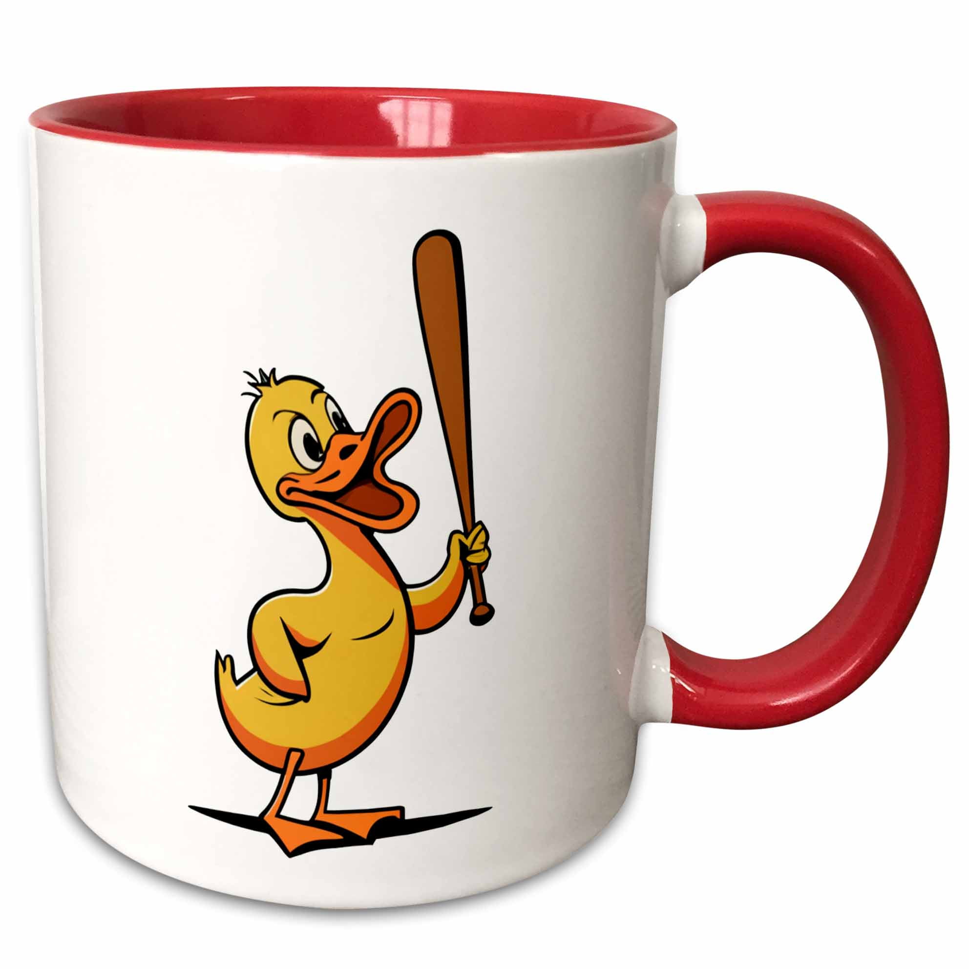 3drose, Cute Funny Yellow Duck Playing Baseball Sports Cubism Style ...