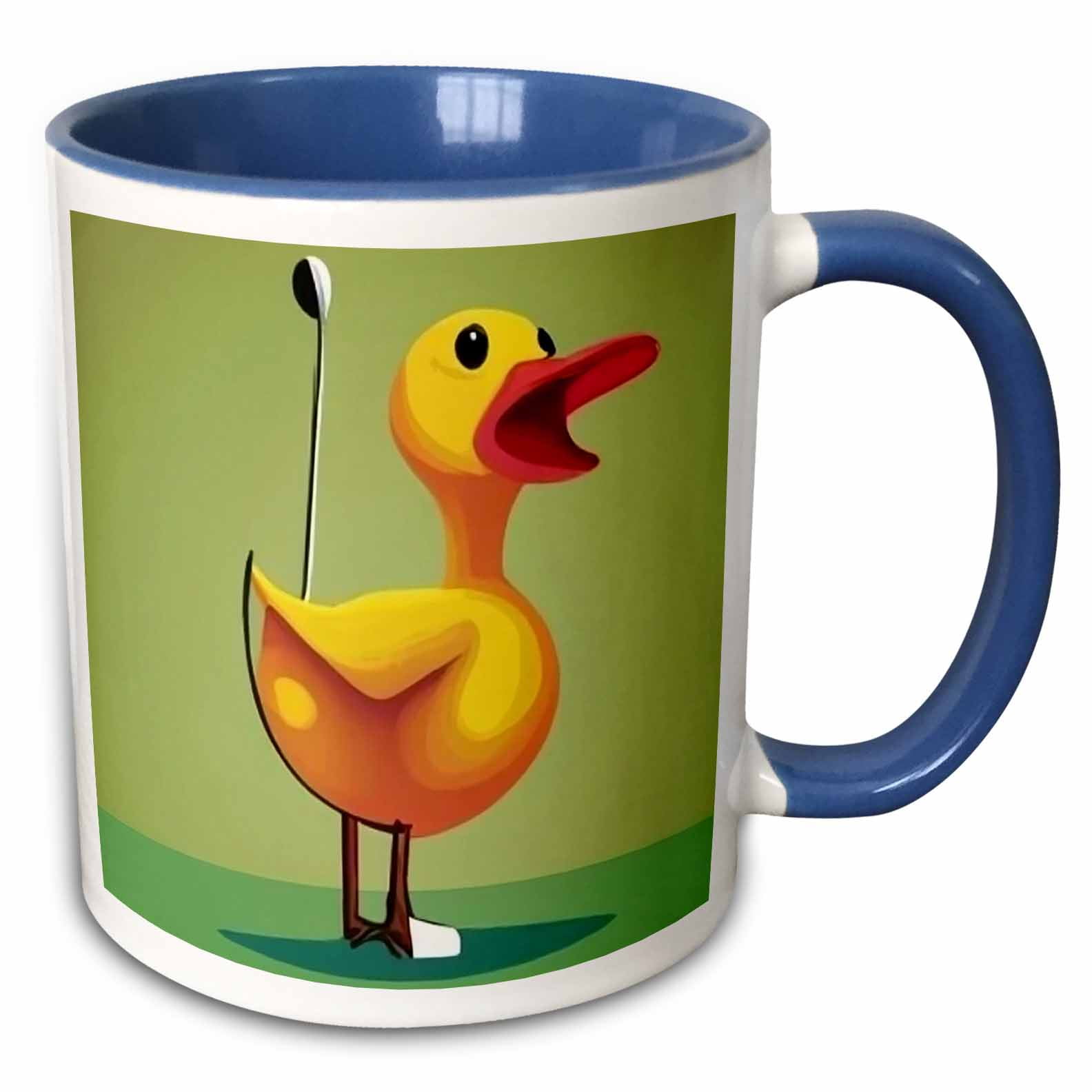 3drose, Cute Funny Yellow Duck Playing Golf Golfers Sports Golfing ...