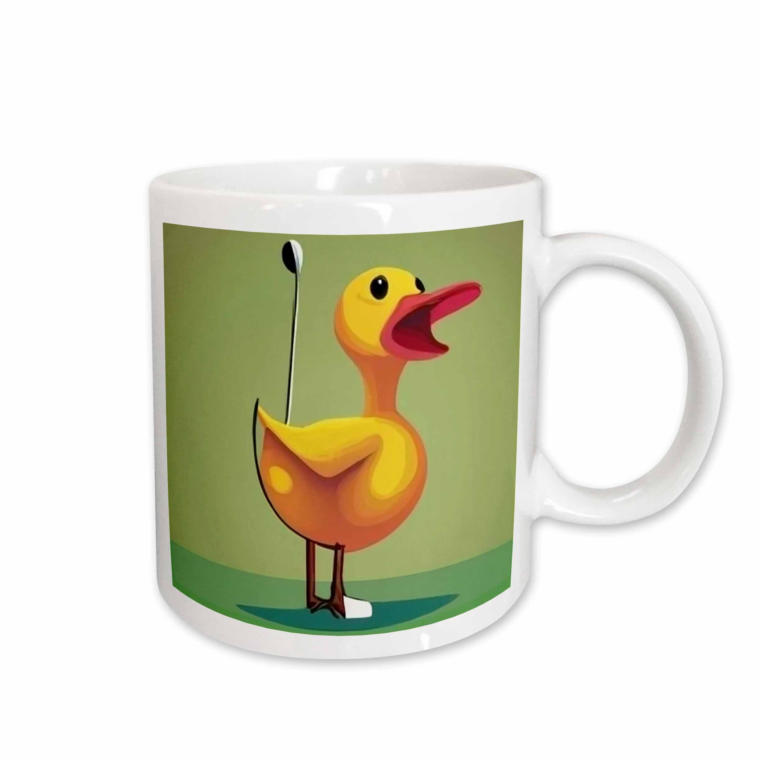 3drose, Cute Funny Yellow Duck Playing Golf Golfers Sports Golfing ...