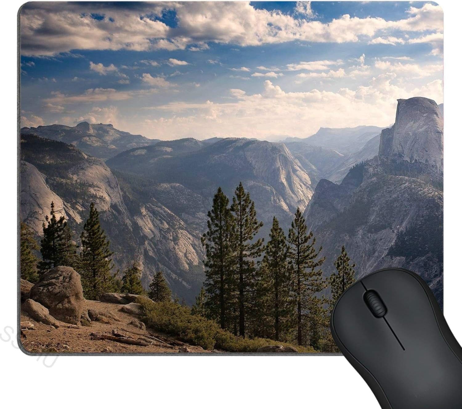 Cute Gaming Mouse Pad Custom Design, Half Dome Mountain Scenery Mouse ...