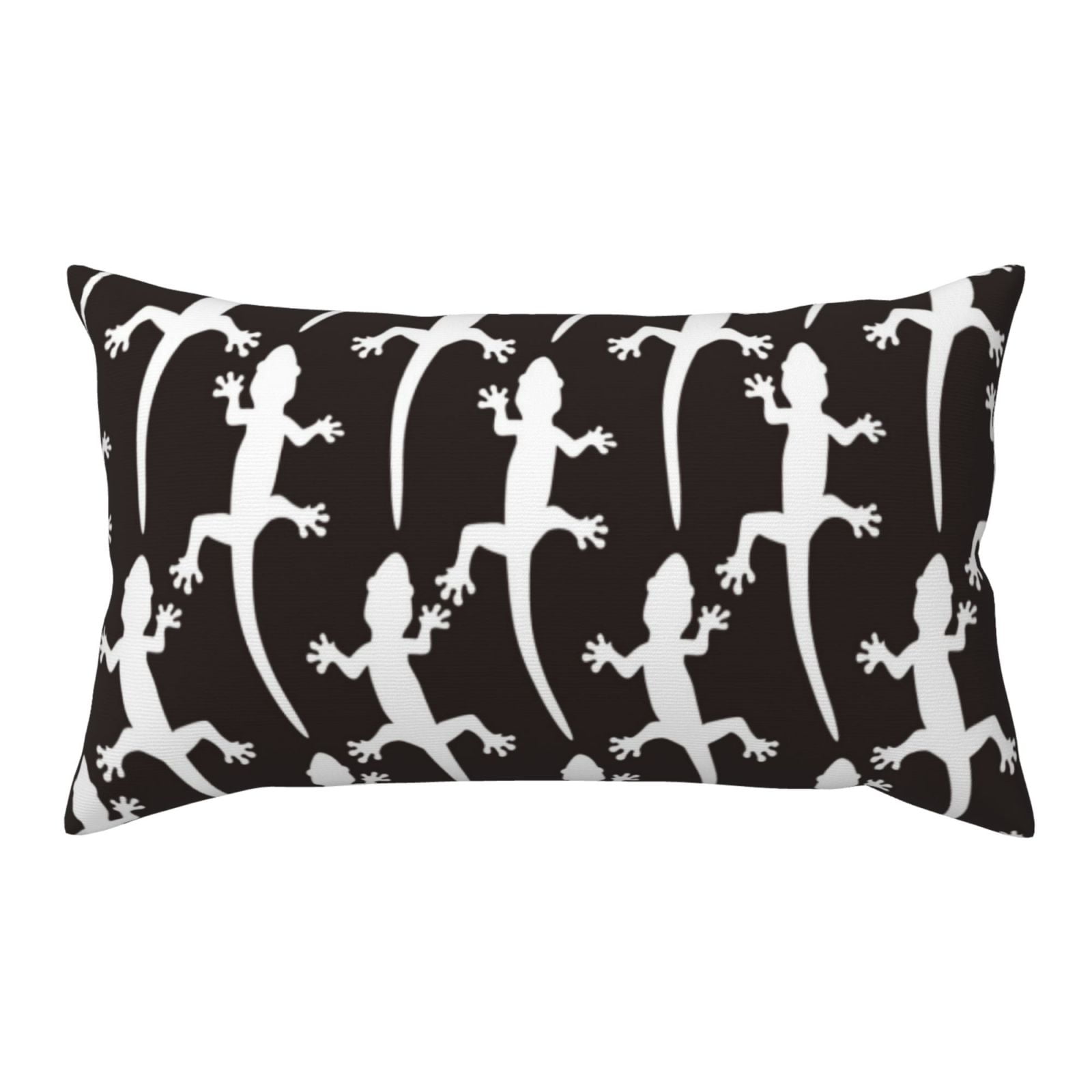 Cute Gecko Lizard Black White Pillow Cases Standard Size, Soft Pillow ...