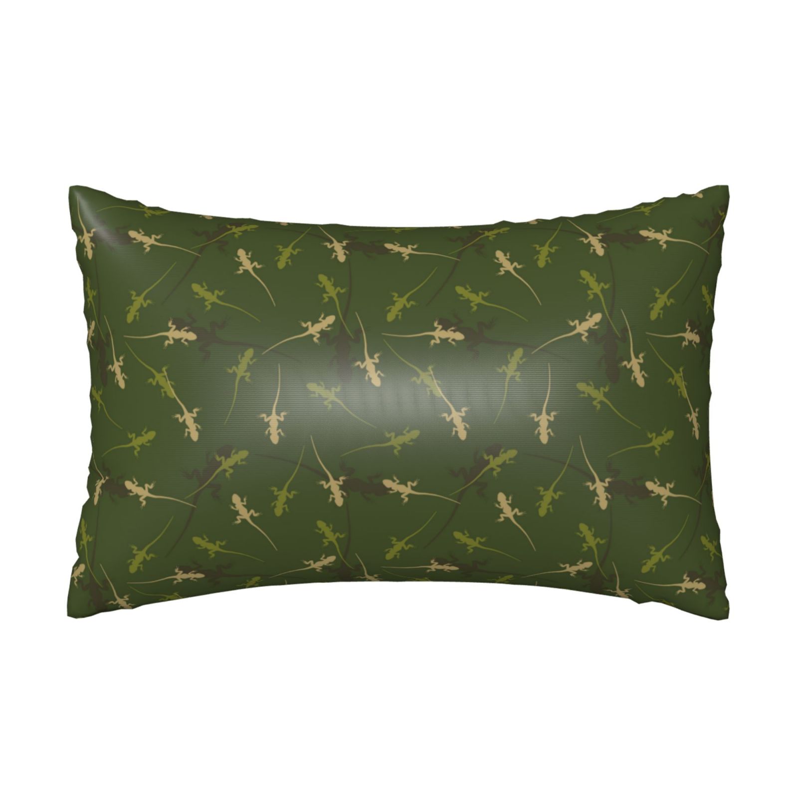 Cute Gecko Lizard Green Satin Pillowcase with Zipper for Hair and Skin ...