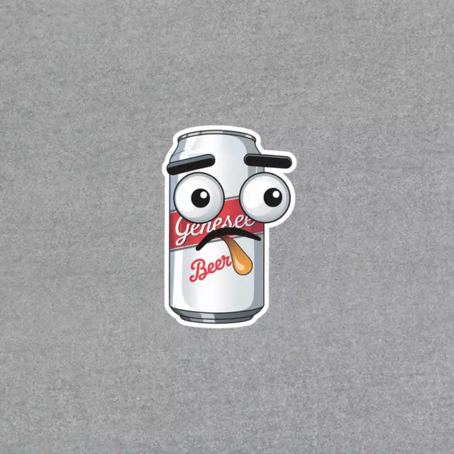 Cute Genesee Beer Can Character Sticker - Brewery Decalphone Decal ...