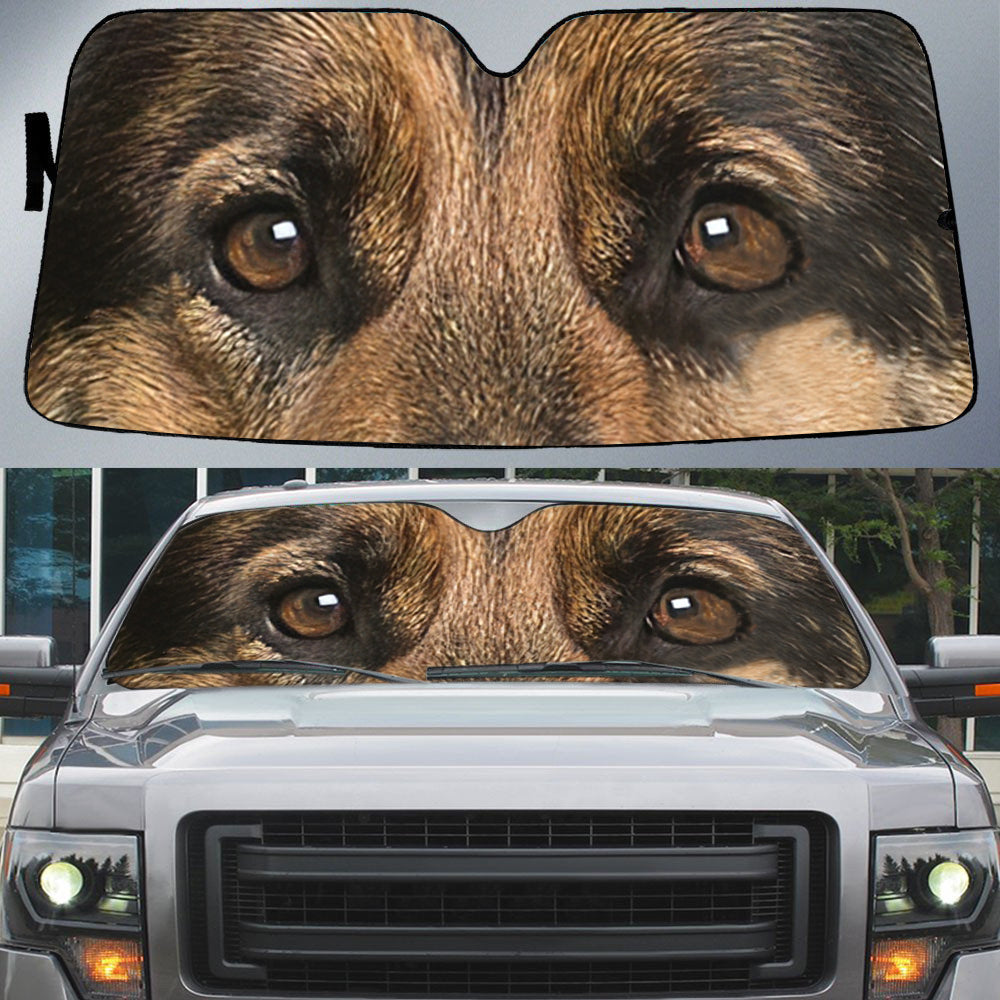 Cute German Shepherds Eyes Beautiful Dog Eyes Car Sun Shade Cover Auto ...