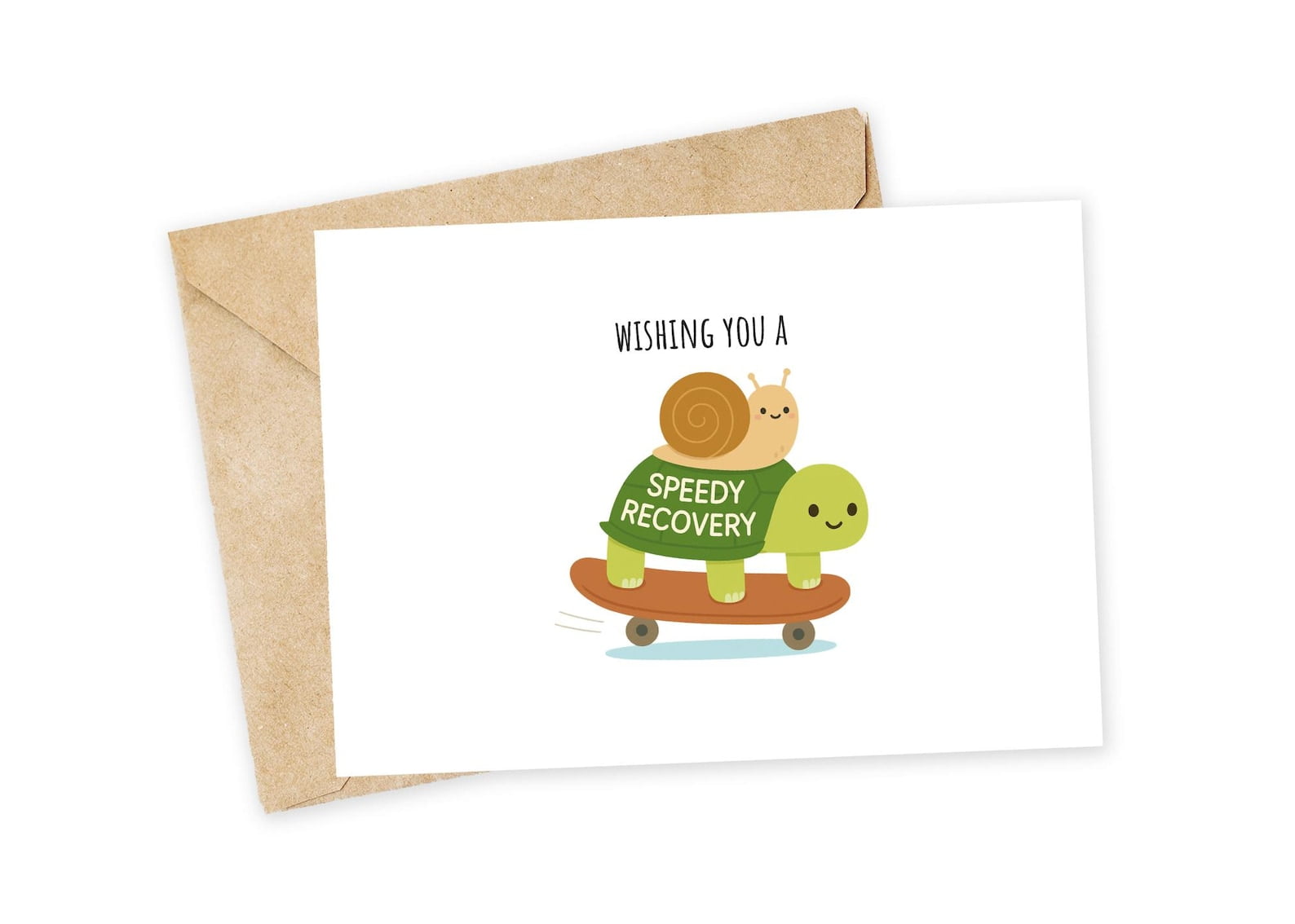 Cute Get Well Soon Card - "Wishing You A Speedy Recovery" - Adorable ...