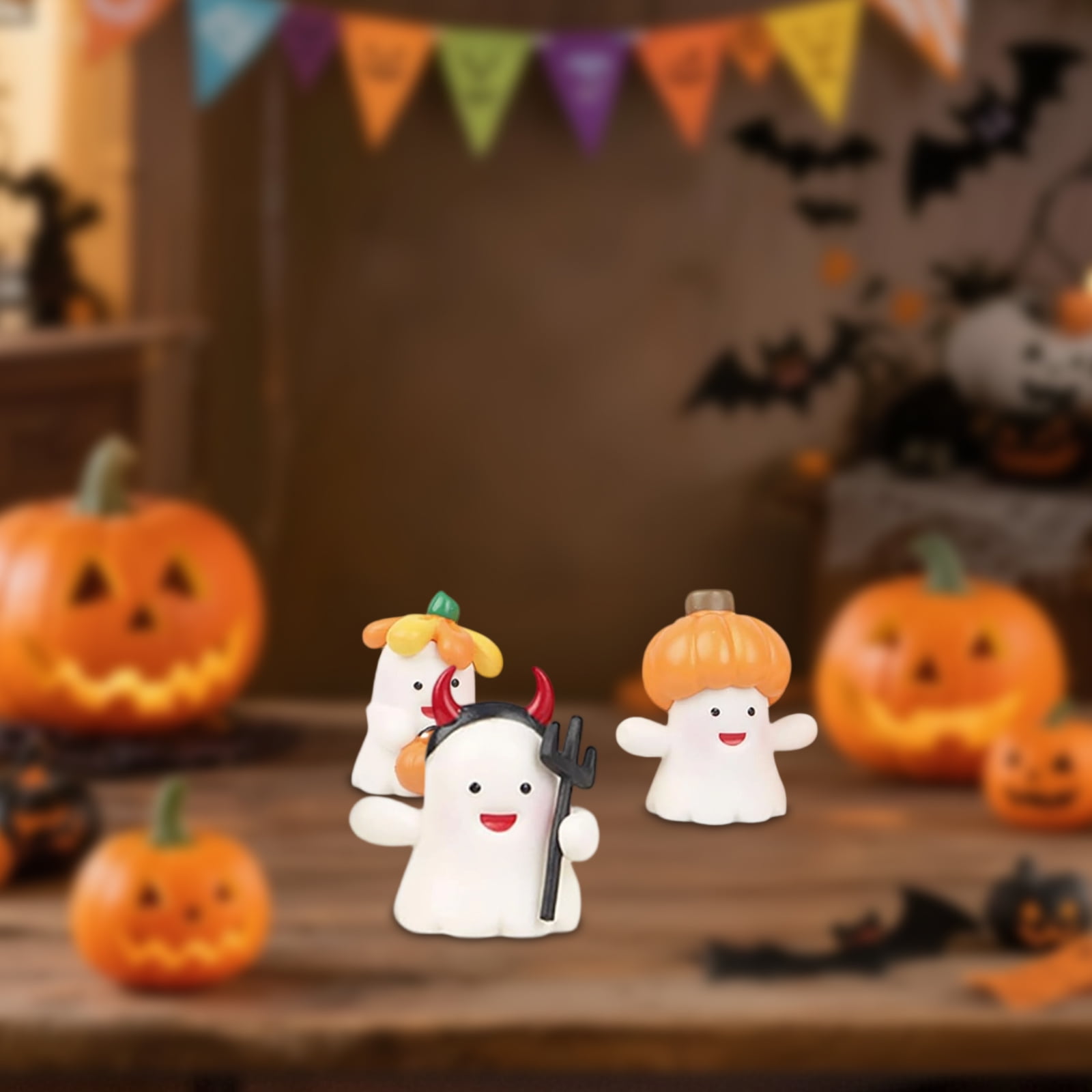 Cute Ghost Figurine 8Pcs Mini Halloween Ghost Decor,Halloween Cute ...