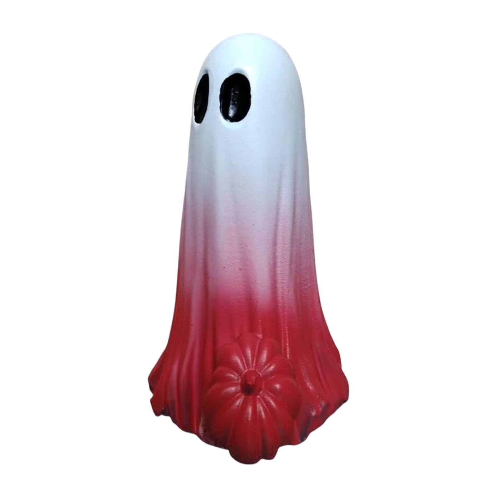 Cute Ghost Figurine With Pink Pumpkin Holding Bat, 2025 New Halloween ...