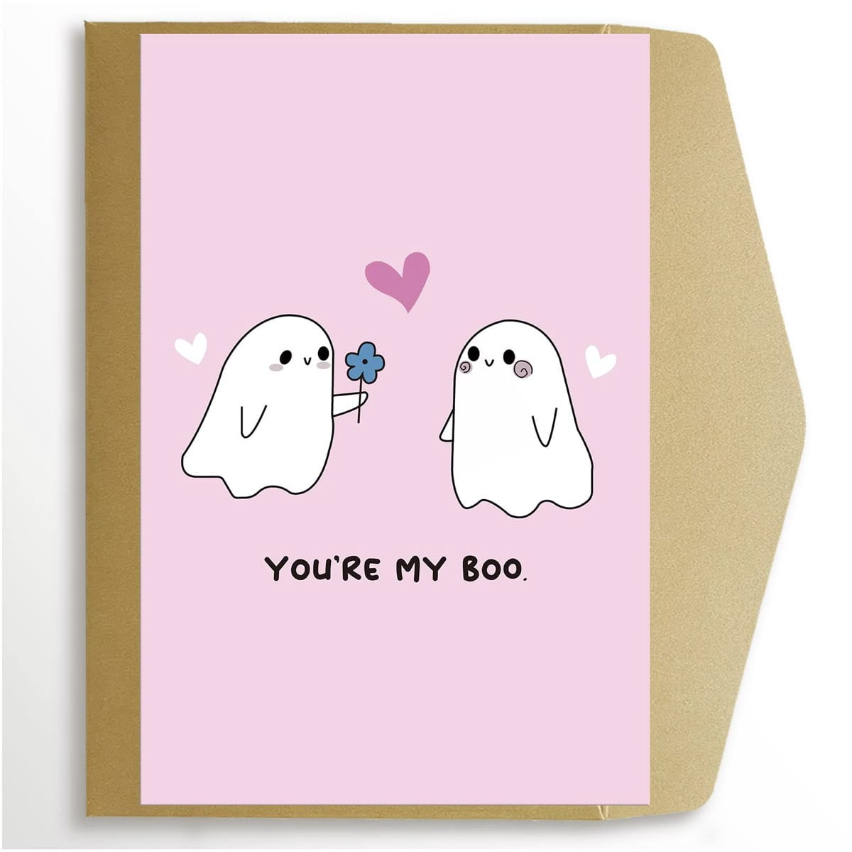 Cute Ghost Greeting Card - "You're My Boo" Design – Perfect for ...